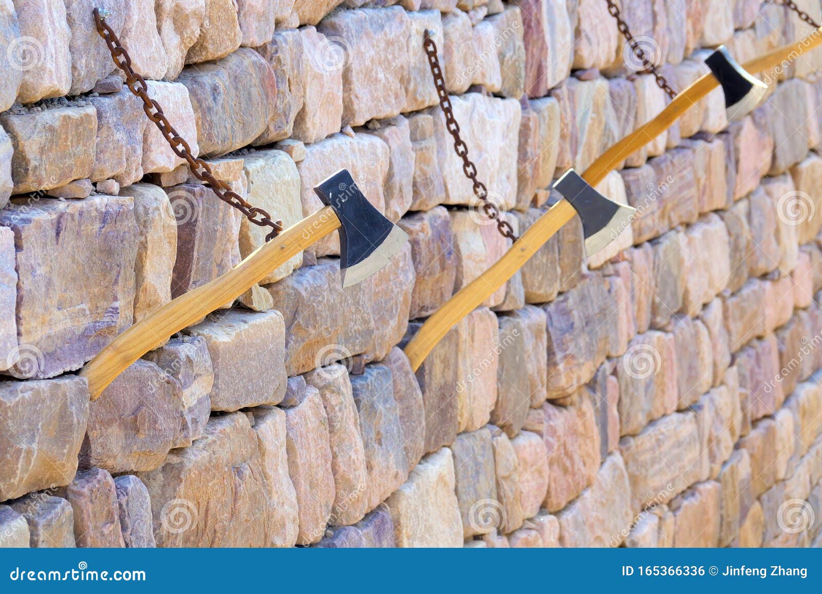 Axe on wall stock photo. Image of wall, force, axes - 165366336