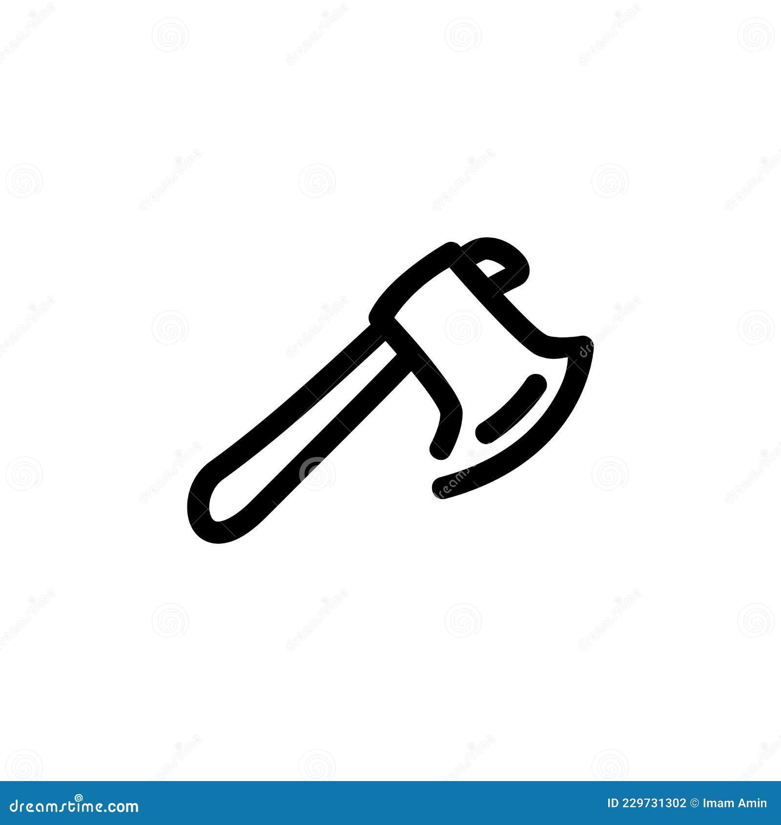 Axe Weapon Monoline Symbol Icon Logo for Graphic Design, UI UX, Game ...