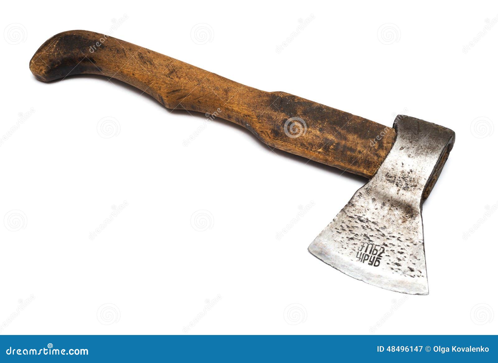 Axe with wooden handle stock image. Image of brown, spooky - 48496147