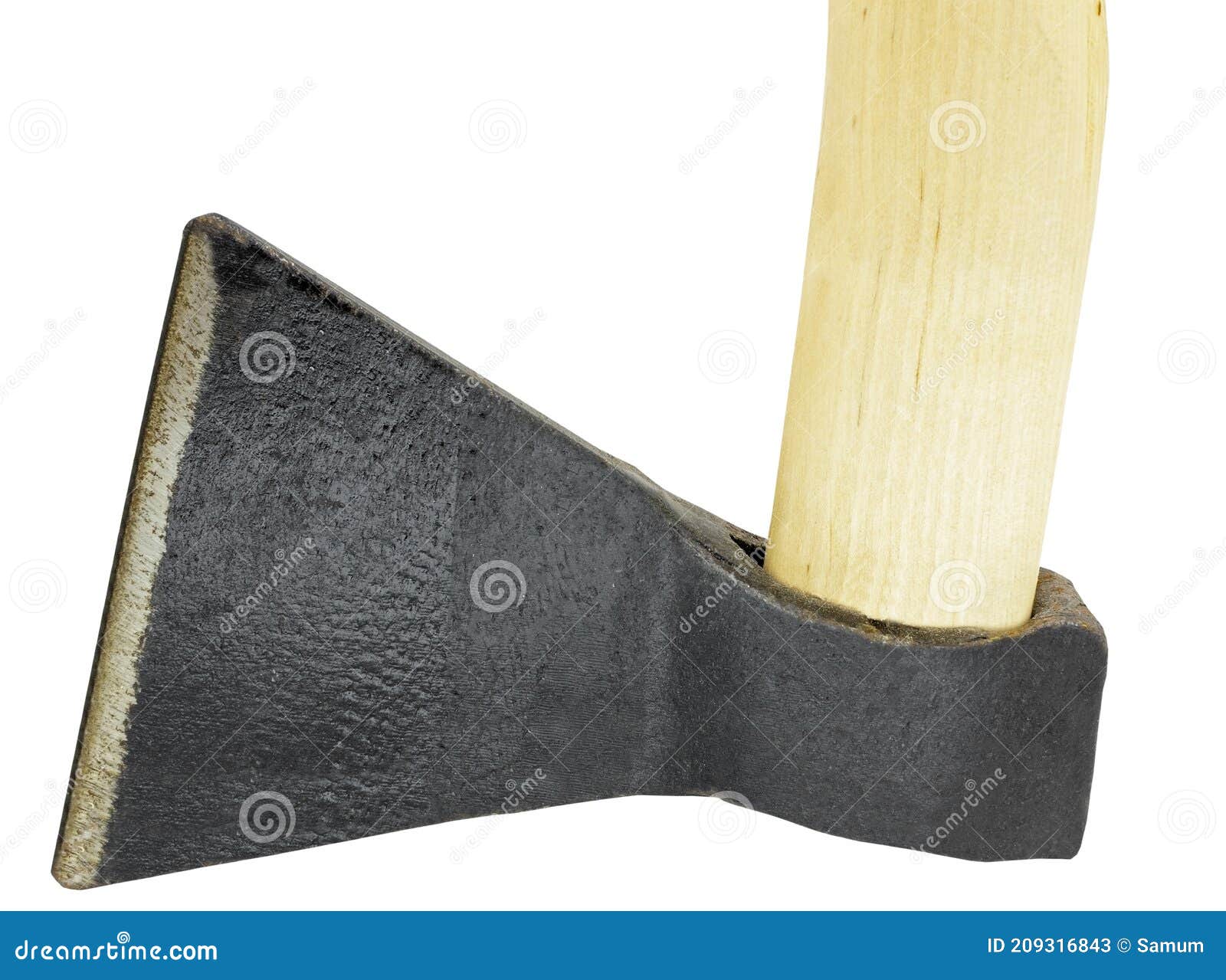 Axe with Wooden Handle on White Stock Image - Image of equipment ...