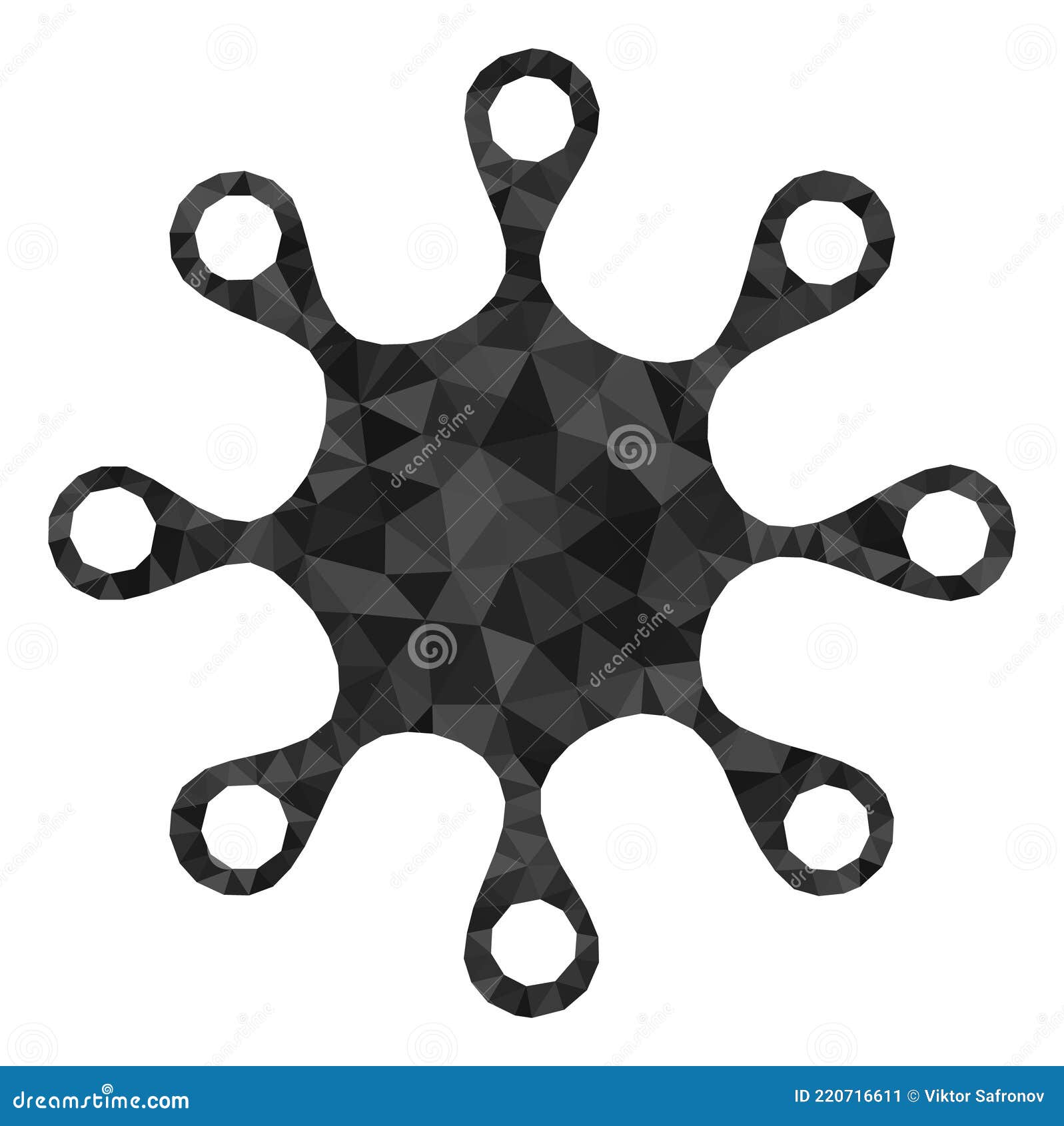 Axenic Microbe Triangle Filled Icon Stock Vector - Illustration of ...