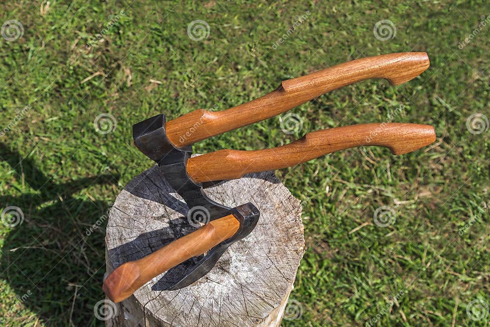 Axes stock photo. Image of instrument, nature, tree, hatchet - 84473534