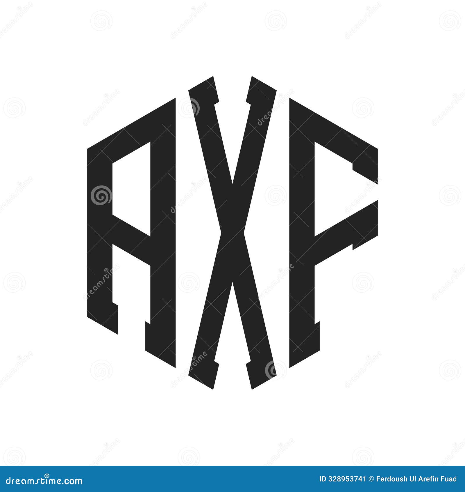 AXF Logo Design. Initial Letter AXF Monogram Logo Using Hexagon Shape ...
