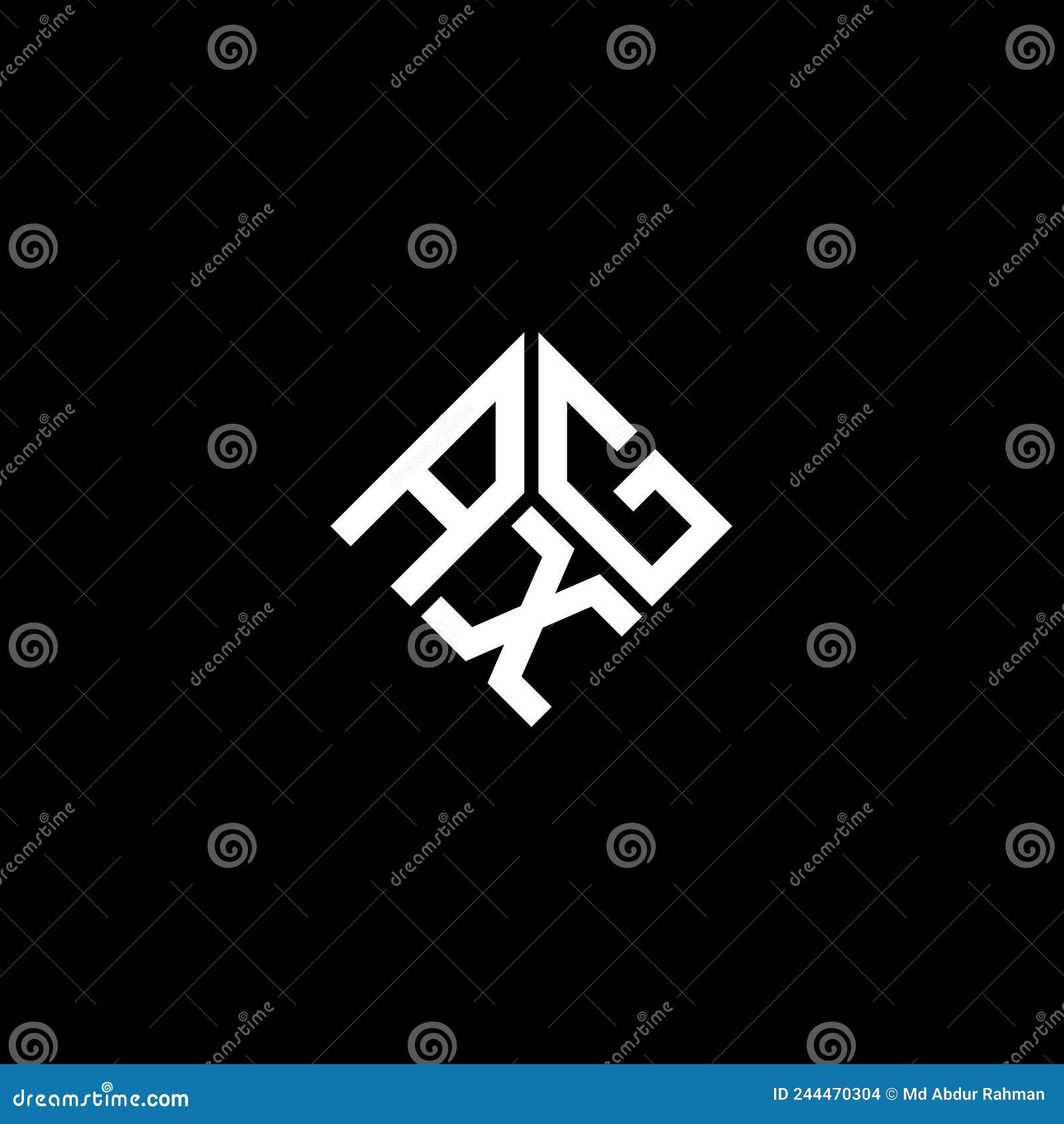 AXG Letter Logo Design on Black Background. AXG Creative Initials ...