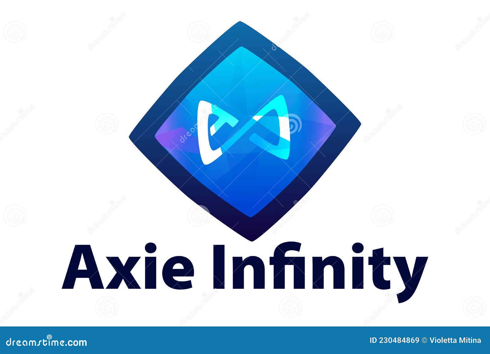 Axie Infinity AXS Token Banner. AXS Coin Cryptocurrency Concept Banner ...