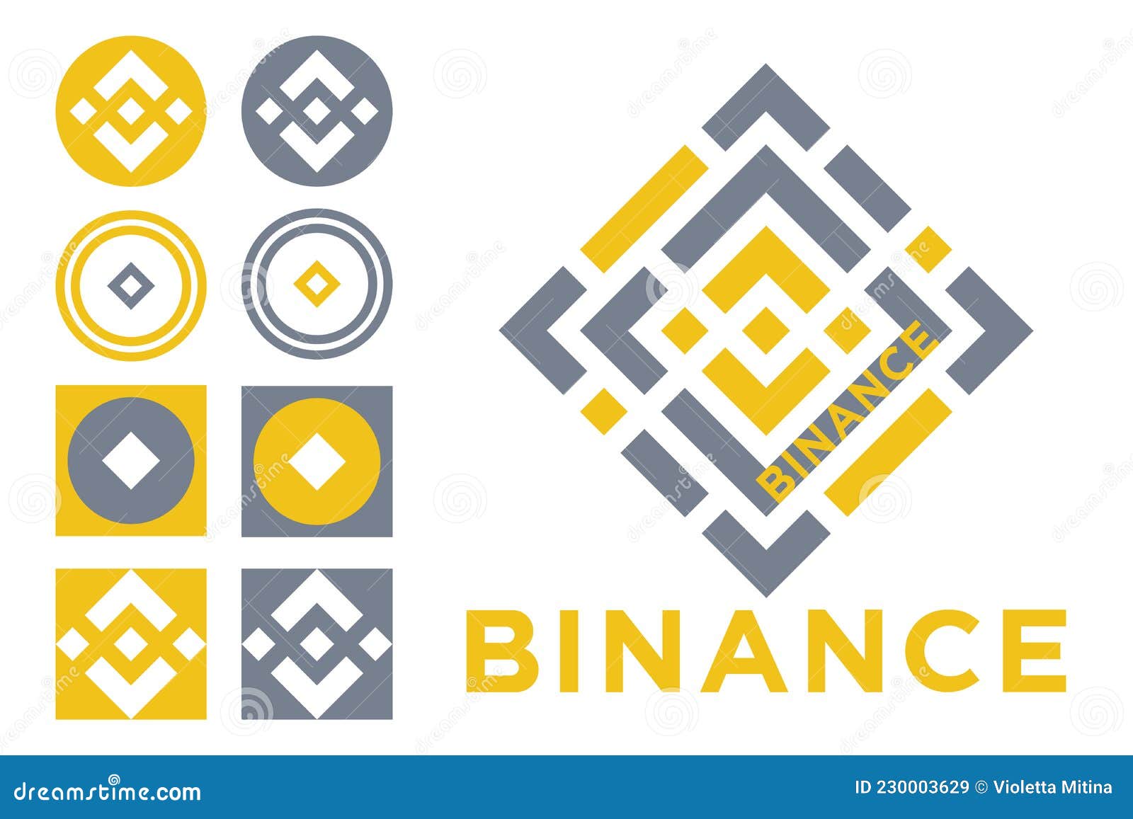 Binance Vector Logo Text Icon Author S Development Editorial Stock ...