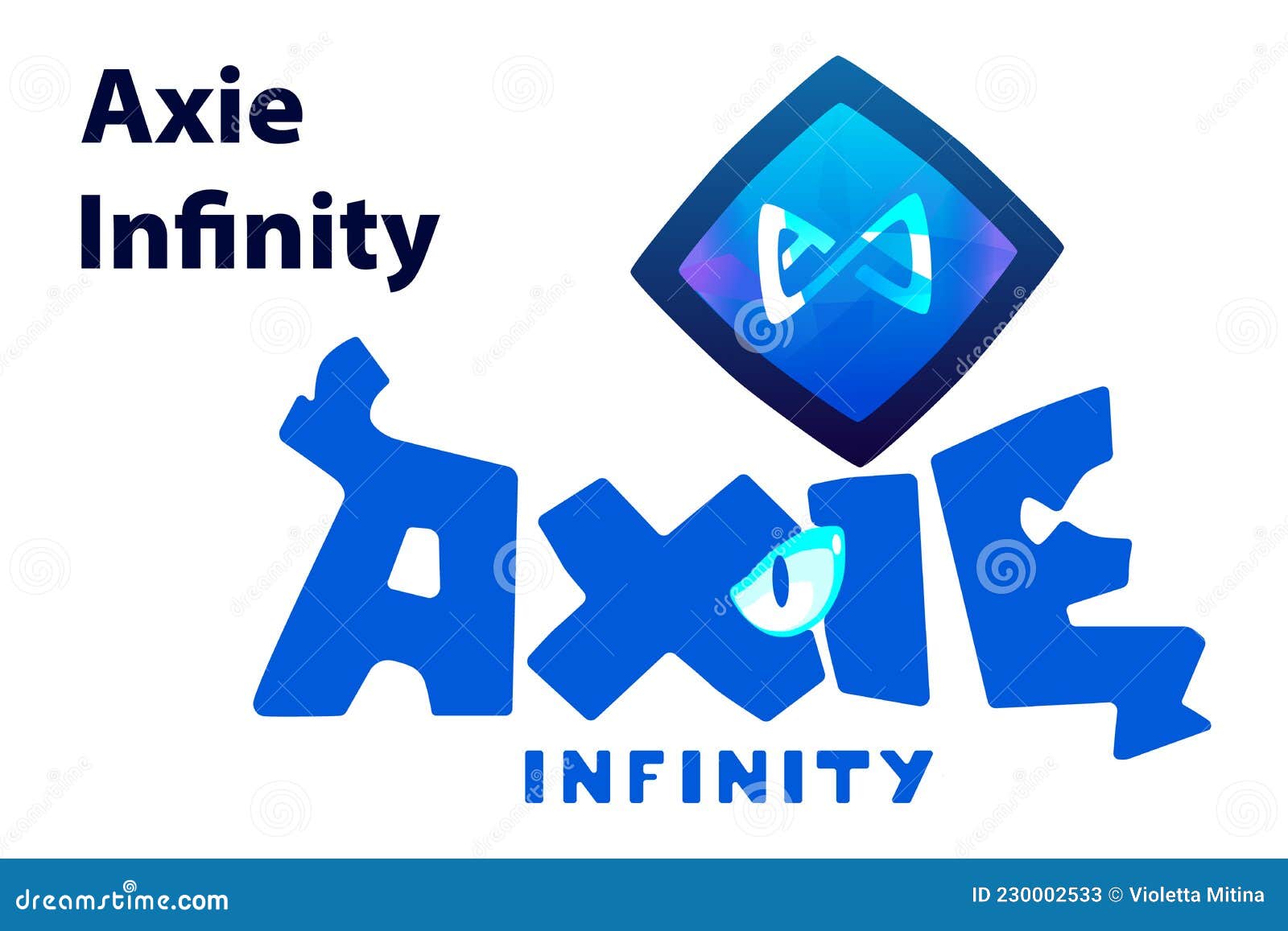 Axie Infinity Vector Logo Text Icon Editorial Stock Photo ...