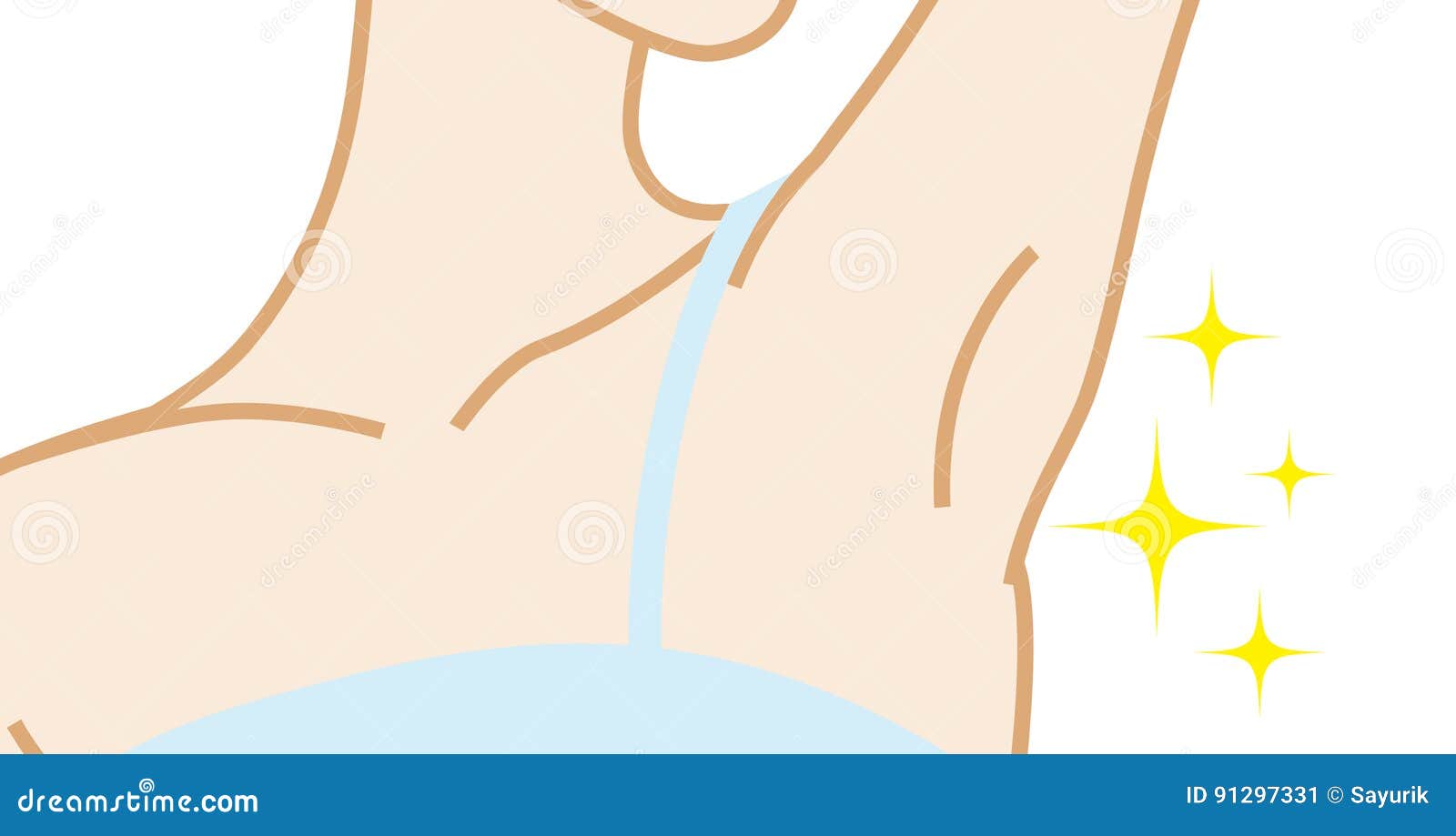 Axila - Skincare ilustração do vetor. Ilustração de higiene - 91297331