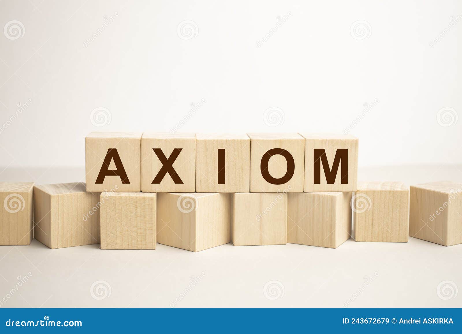 Axiom - Word on Wooden Cubes on White Background, Concept Stock Image ...