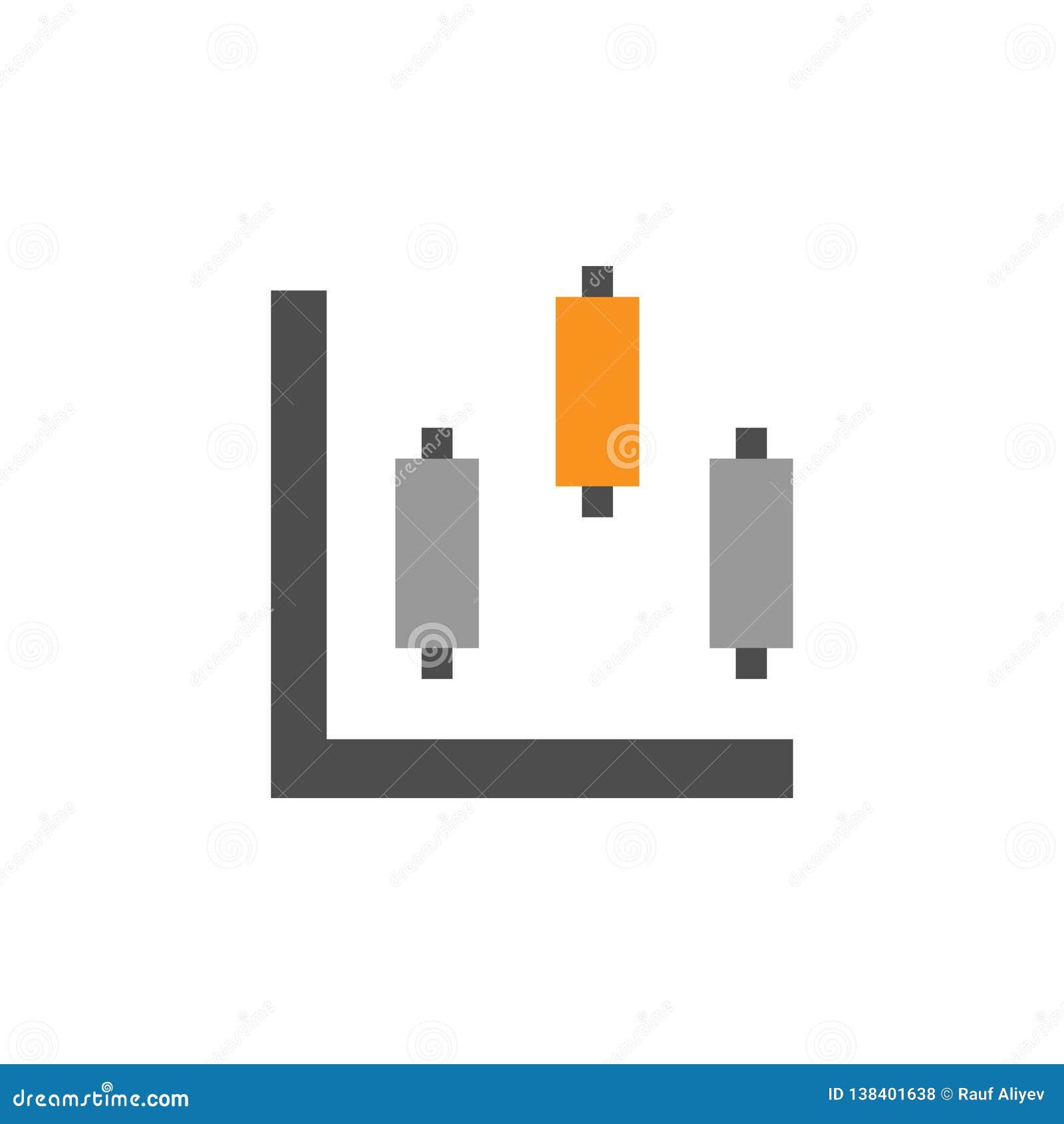 Axis And Chart Icon. Element Of Financial, Diagrams And Reports Icon ...