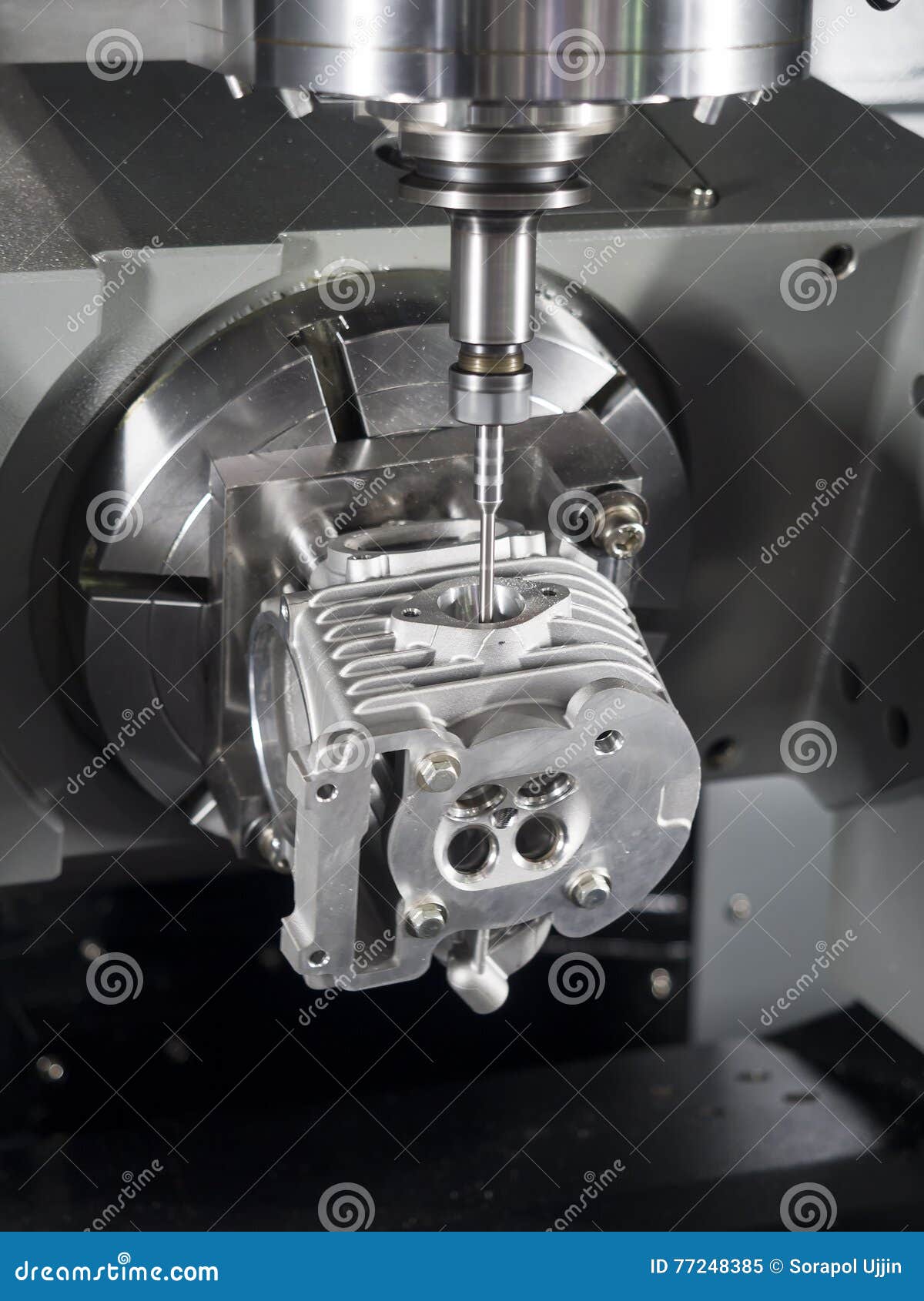 5 Axis CNC Machining Center Cutting Mold Stock Image - Image of tooling ...
