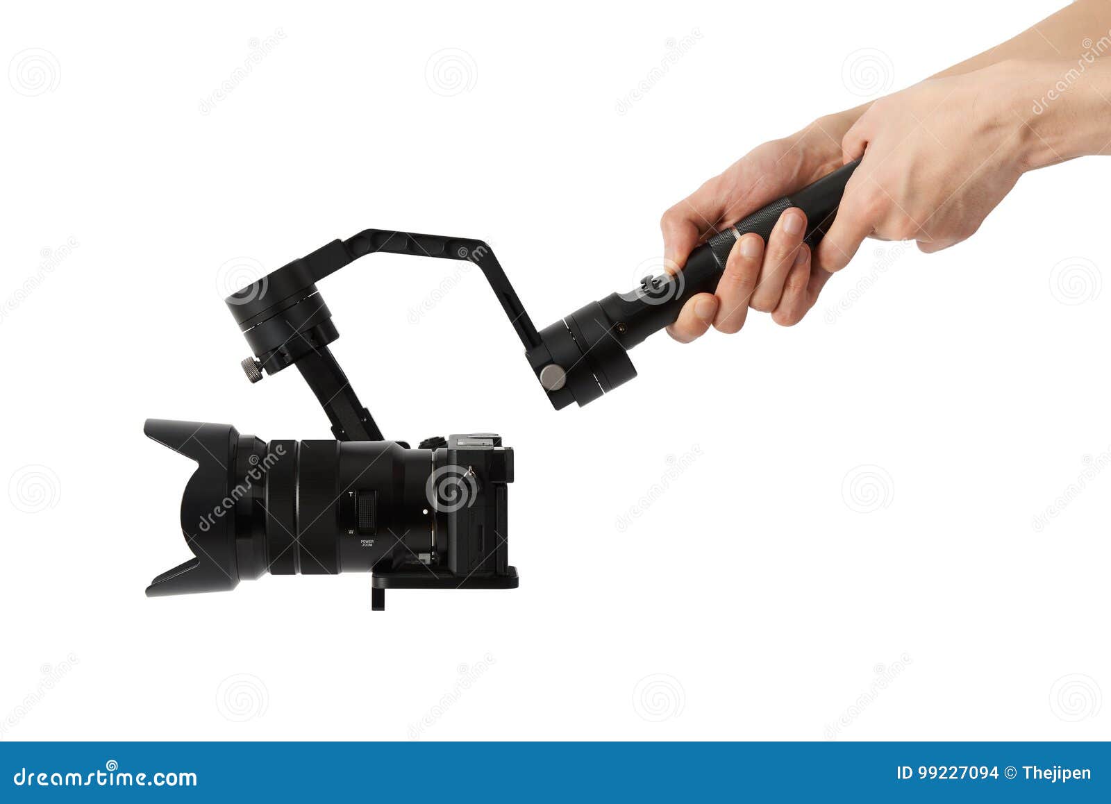 Stabilization System with 3-axis Gimbals & Mirrorless Camera Stock ...