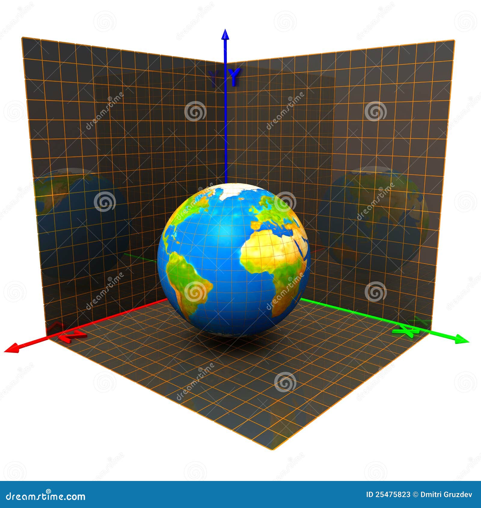 Axis of globe stock illustration. Illustration of computer - 25475823
