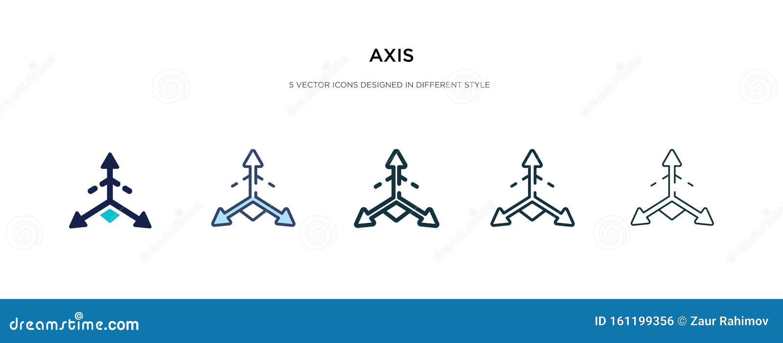 Axis Icon In Different Style Vector Illustration Two Colored And Black