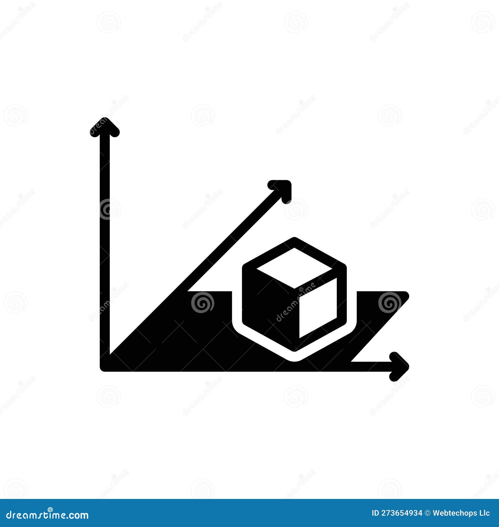 Black Solid Icon for Axis, Modeling and Model Stock Vector ...