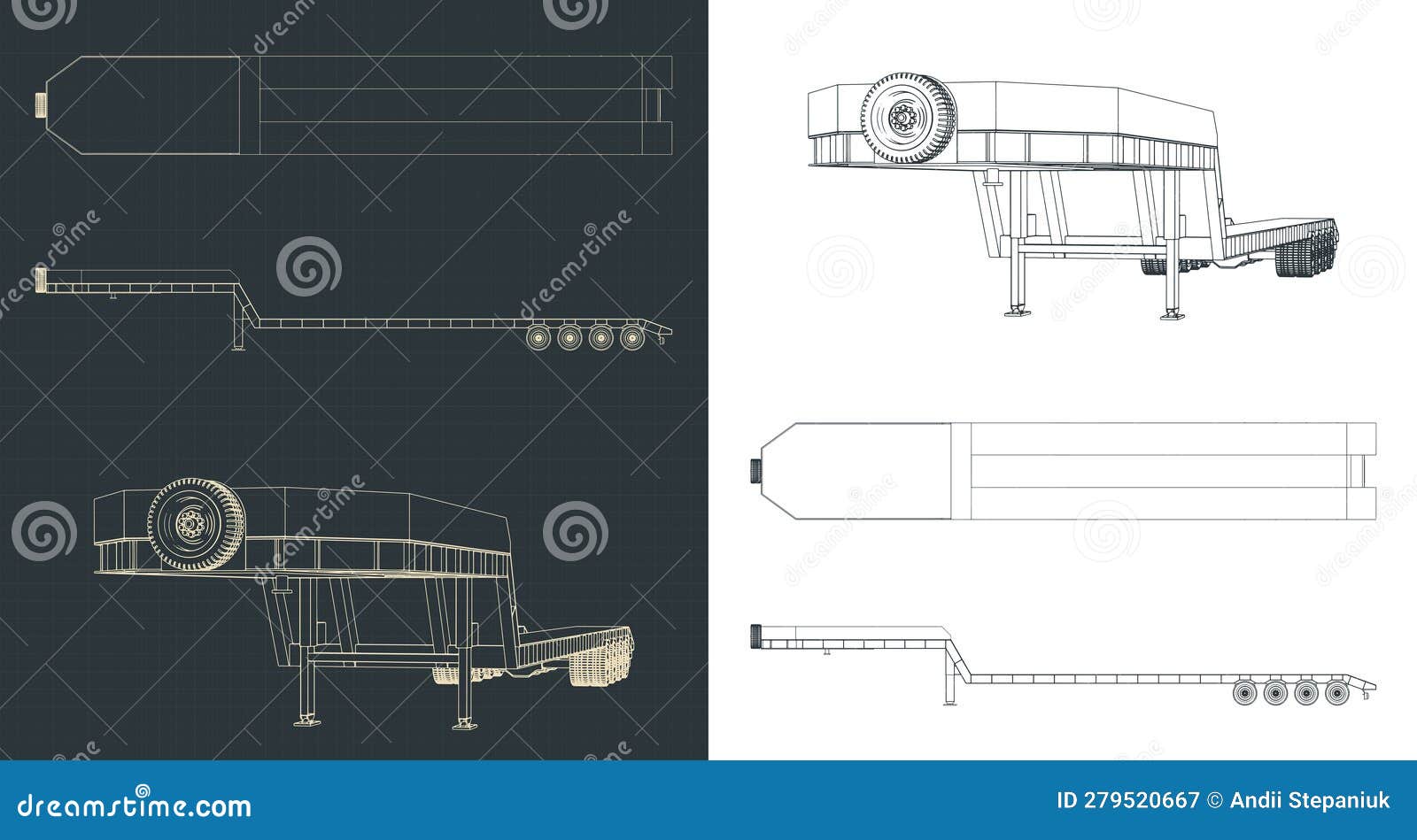 Lowbed Truck Transportation Monoline Symbol Icon Logo For Graphic ...
