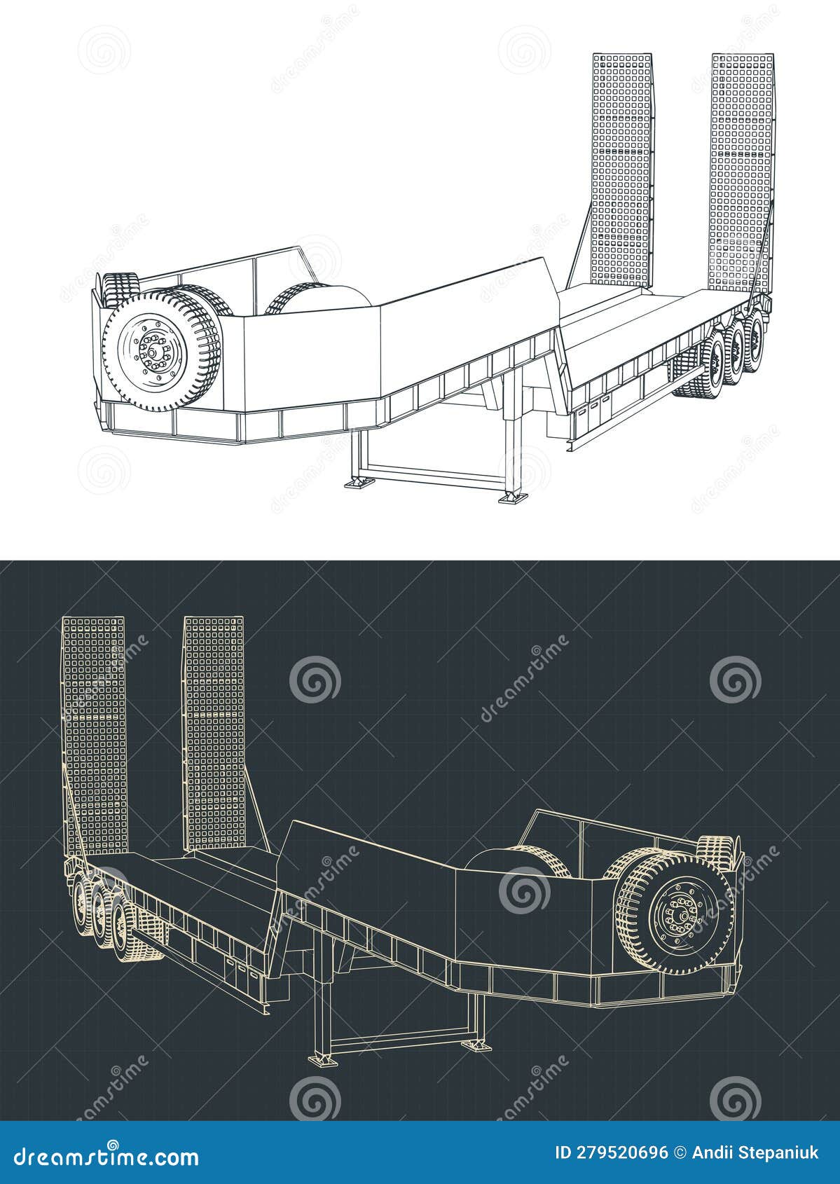 Lowbed Truck Transportation Monoline Symbol Icon Logo For Graphic ...