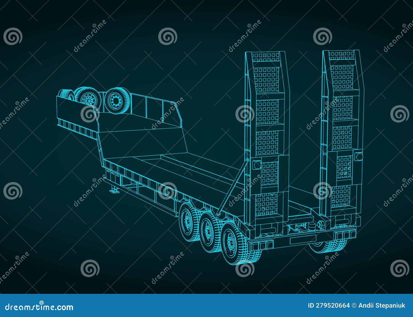 Lowbed Truck Transportation Monoline Symbol Icon Logo For Graphic ...