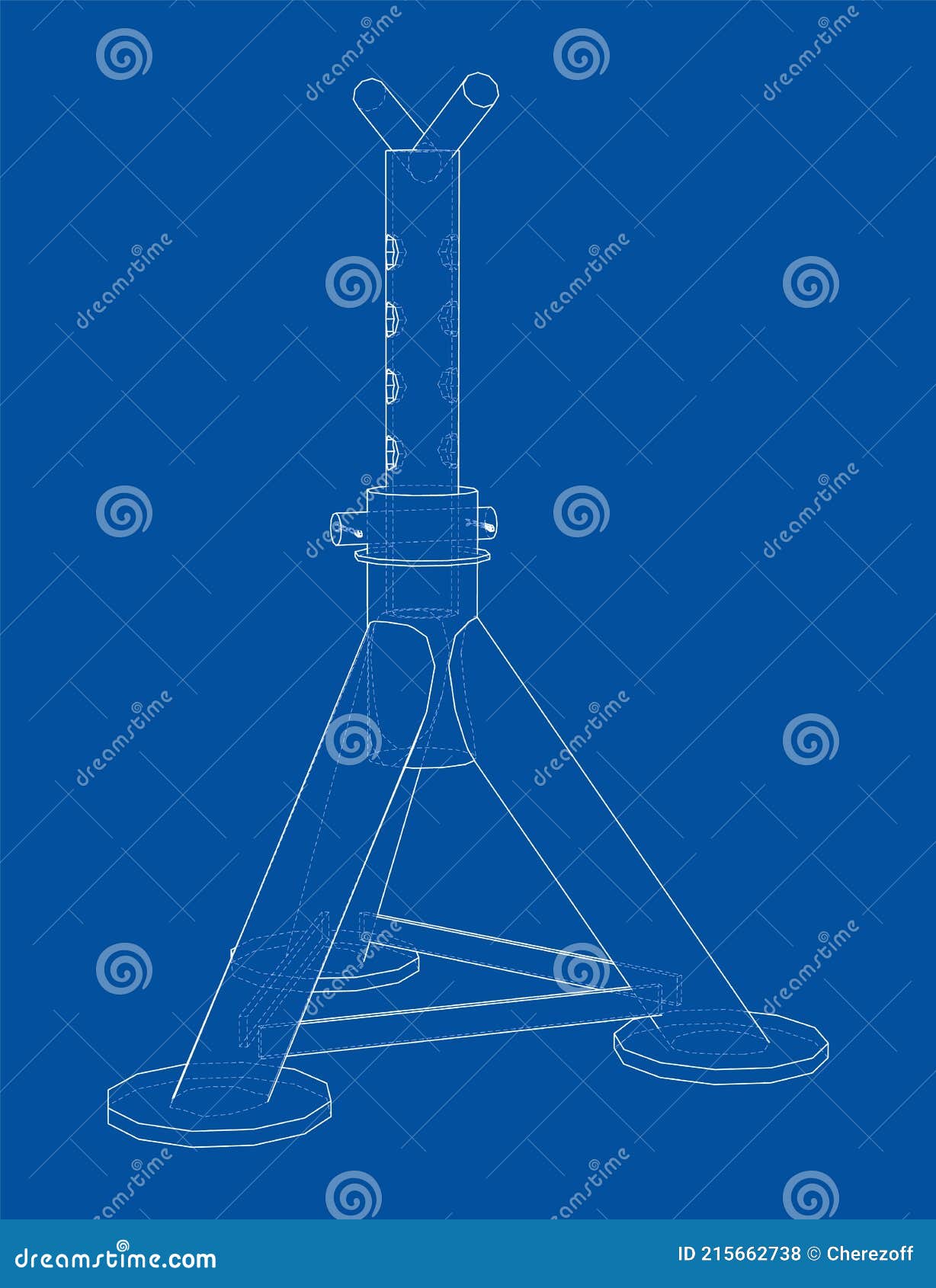 Axle Stand Isolated. Vector Stock Vector - Illustration of lift ...