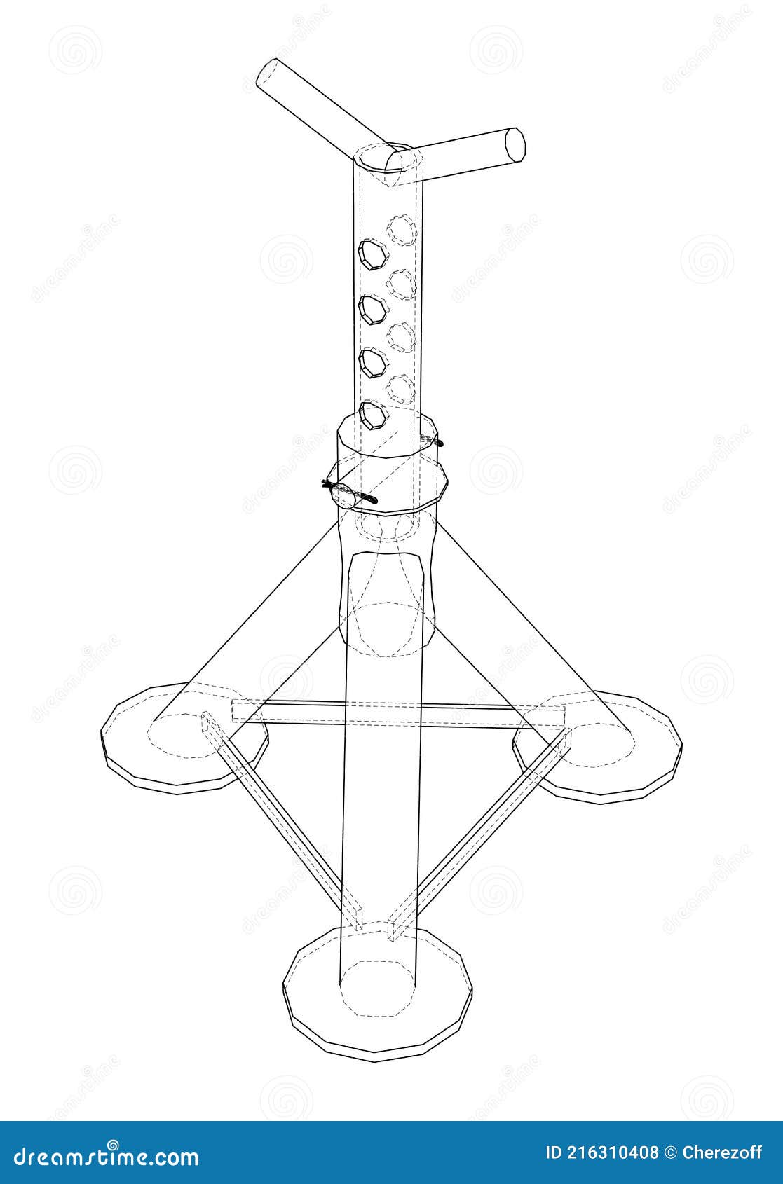 Axle Stand Isolated. Vector Stock Vector - Illustration of support ...