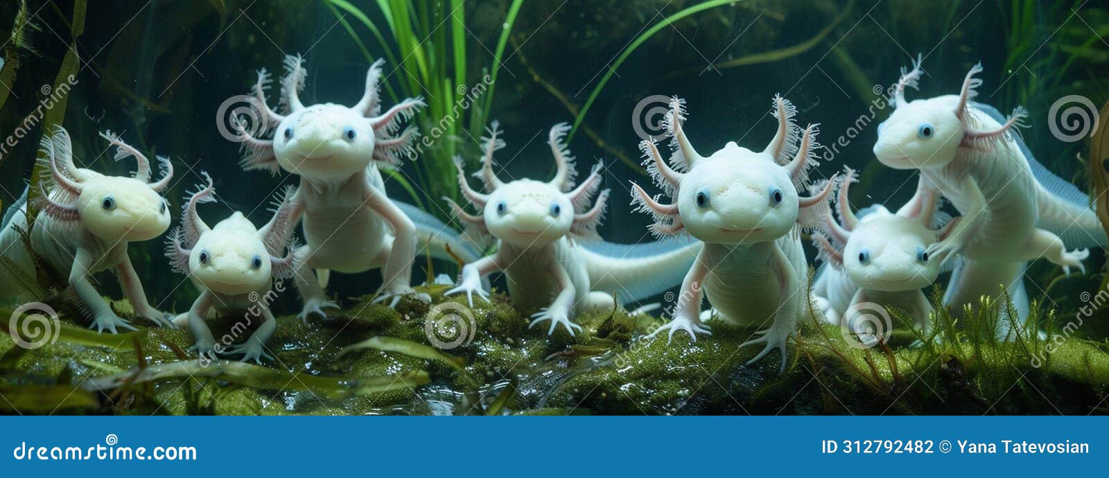 Two Axolotls In An Aquarium Royalty-Free Stock Photography ...