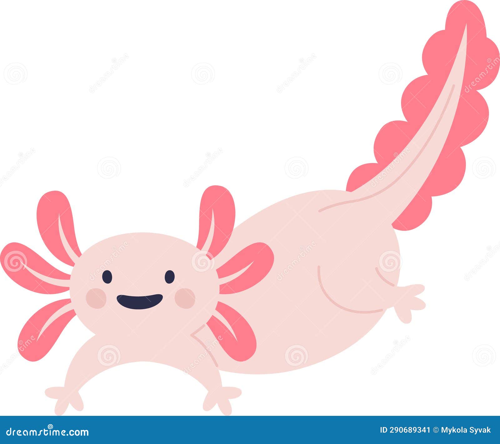 Axolotl Funny Amphibian stock vector. Illustration of aquarium - 290689341