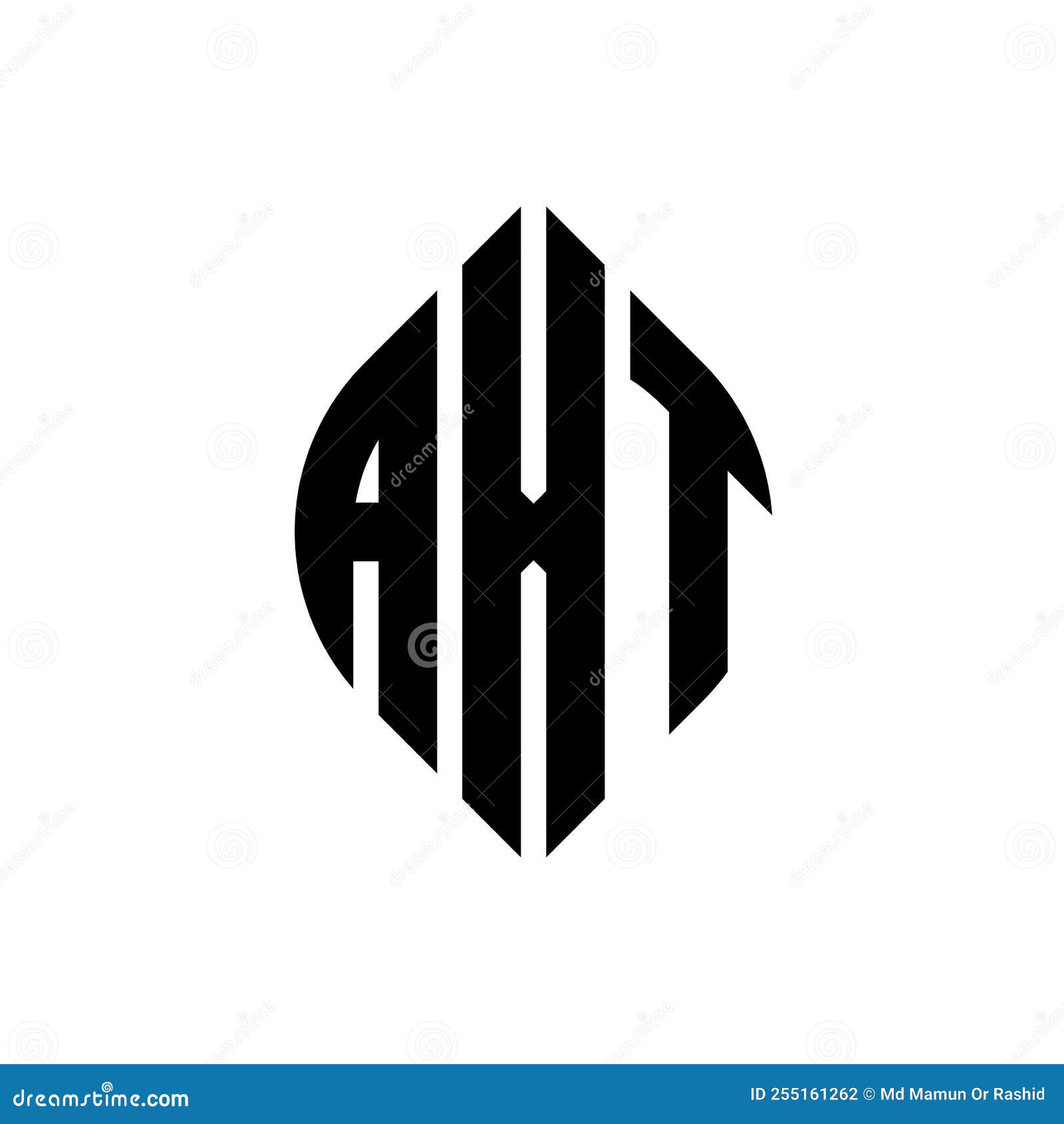 AXT Circle Letter Logo Design with Circle and Ellipse Shape. AXT ...