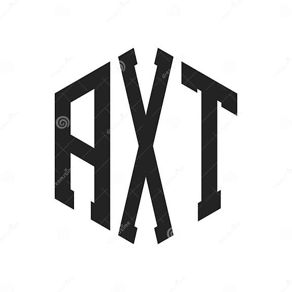 AXT Logo Design. Initial Letter AXT Monogram Logo Using Hexagon Shape ...