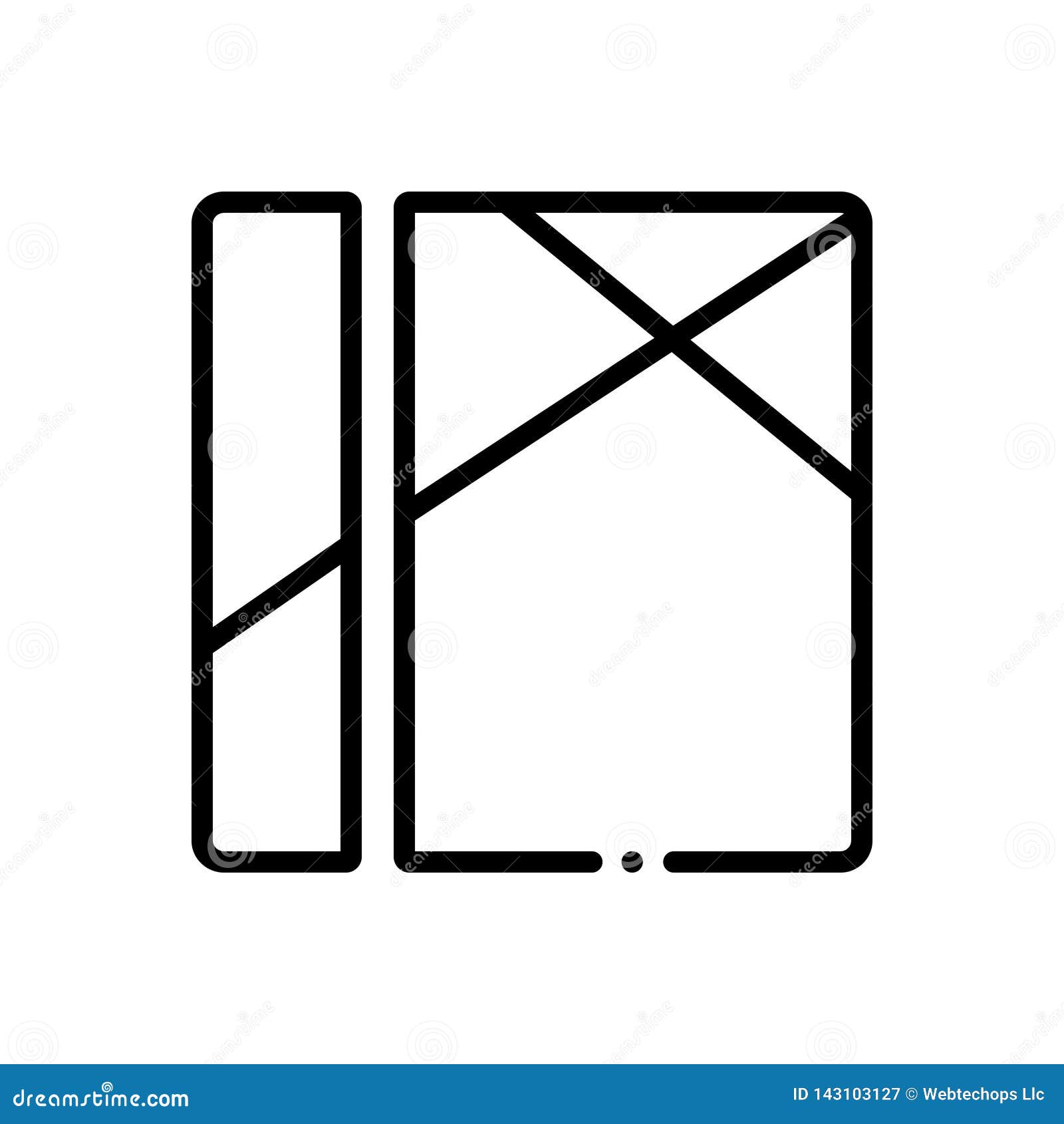Black Line Icon for Axure, Symbol and App Stock Vector - Illustration ...