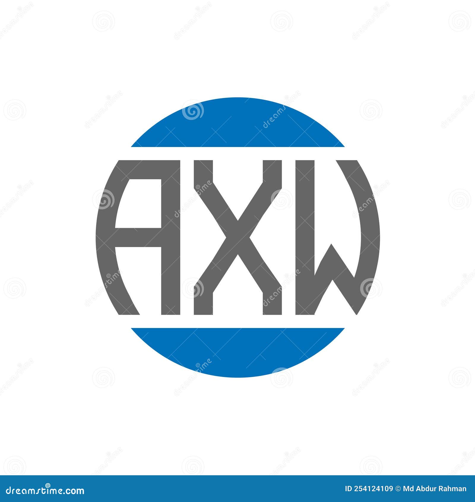 AXW Letter Logo Design on White Background. AXW Creative Initials ...