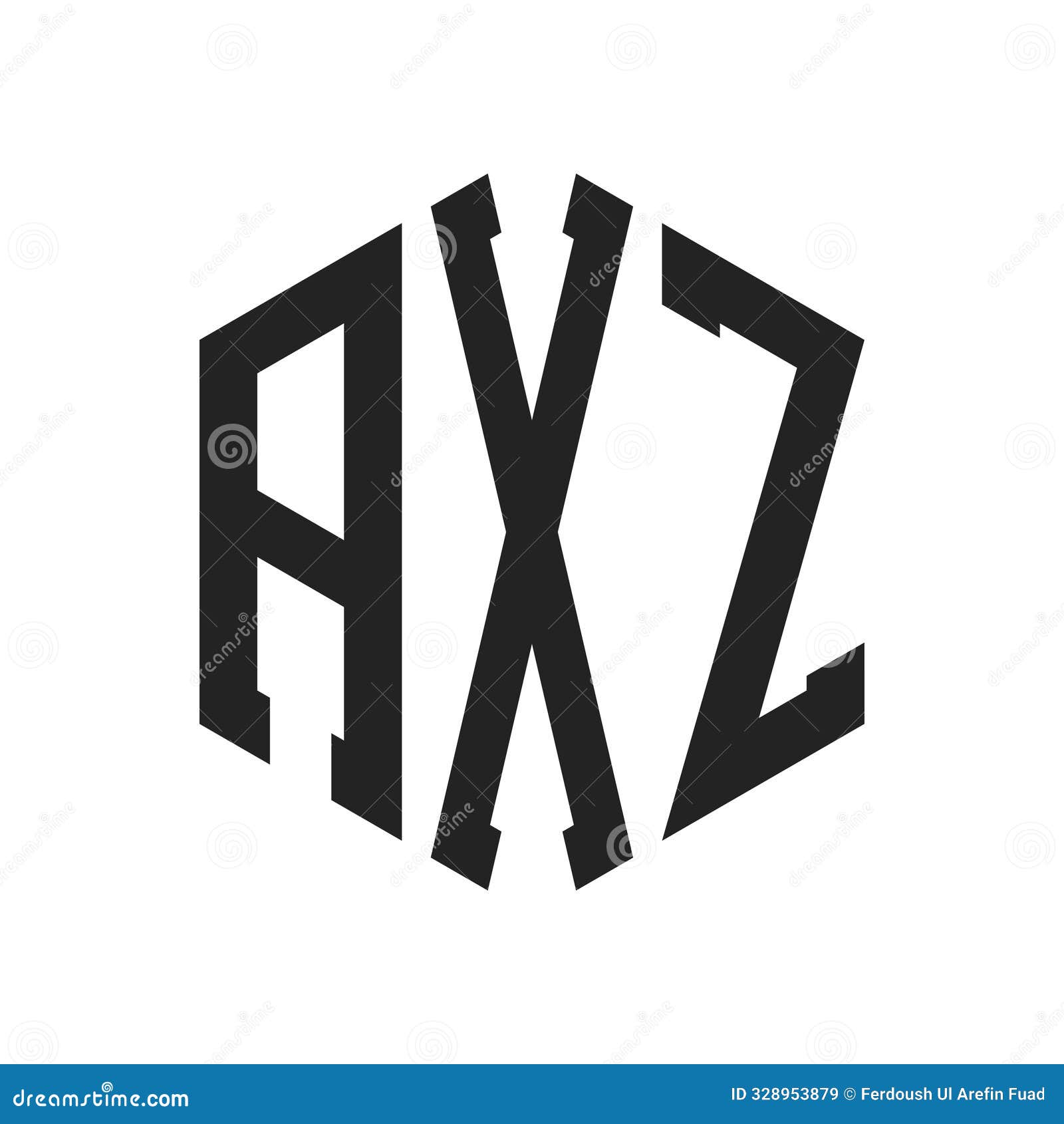AXZ Logo Design. Initial Letter AXZ Monogram Logo Using Hexagon Shape ...