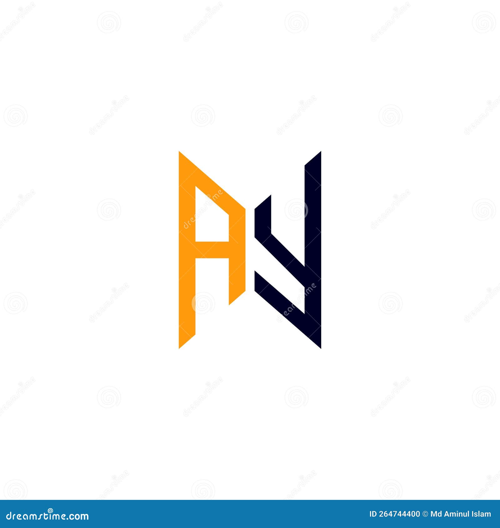 AY Letter Logo Creative Design with Vector Graphic, Stock Vector ...