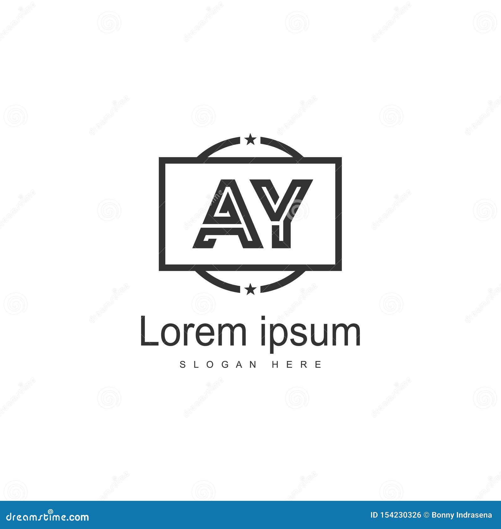 AY Letter Logo Design. Creative Modern AY Letters Icon Illustration ...