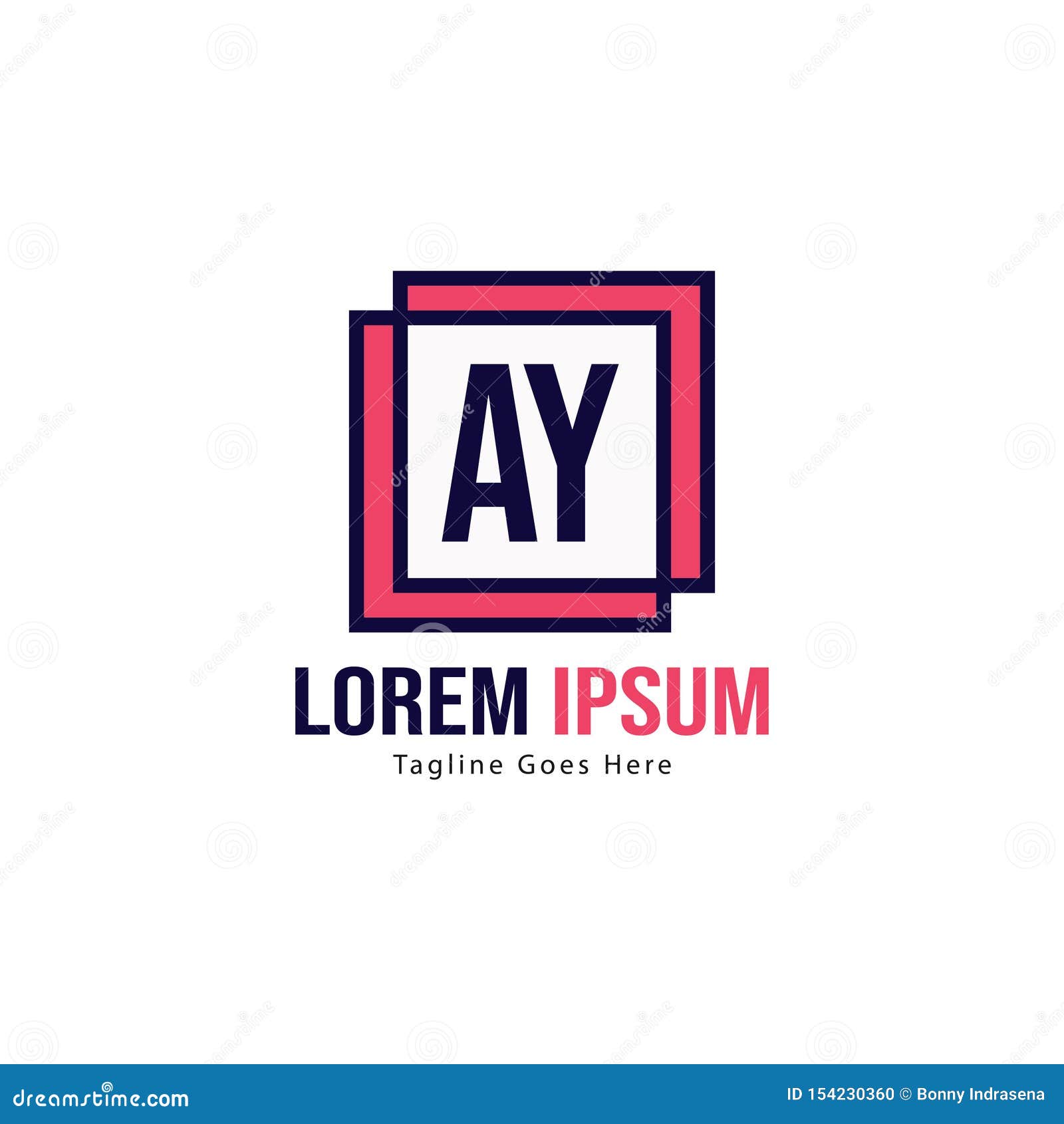 AY Letter Logo Design. Creative Modern AY Letters Icon Illustration ...