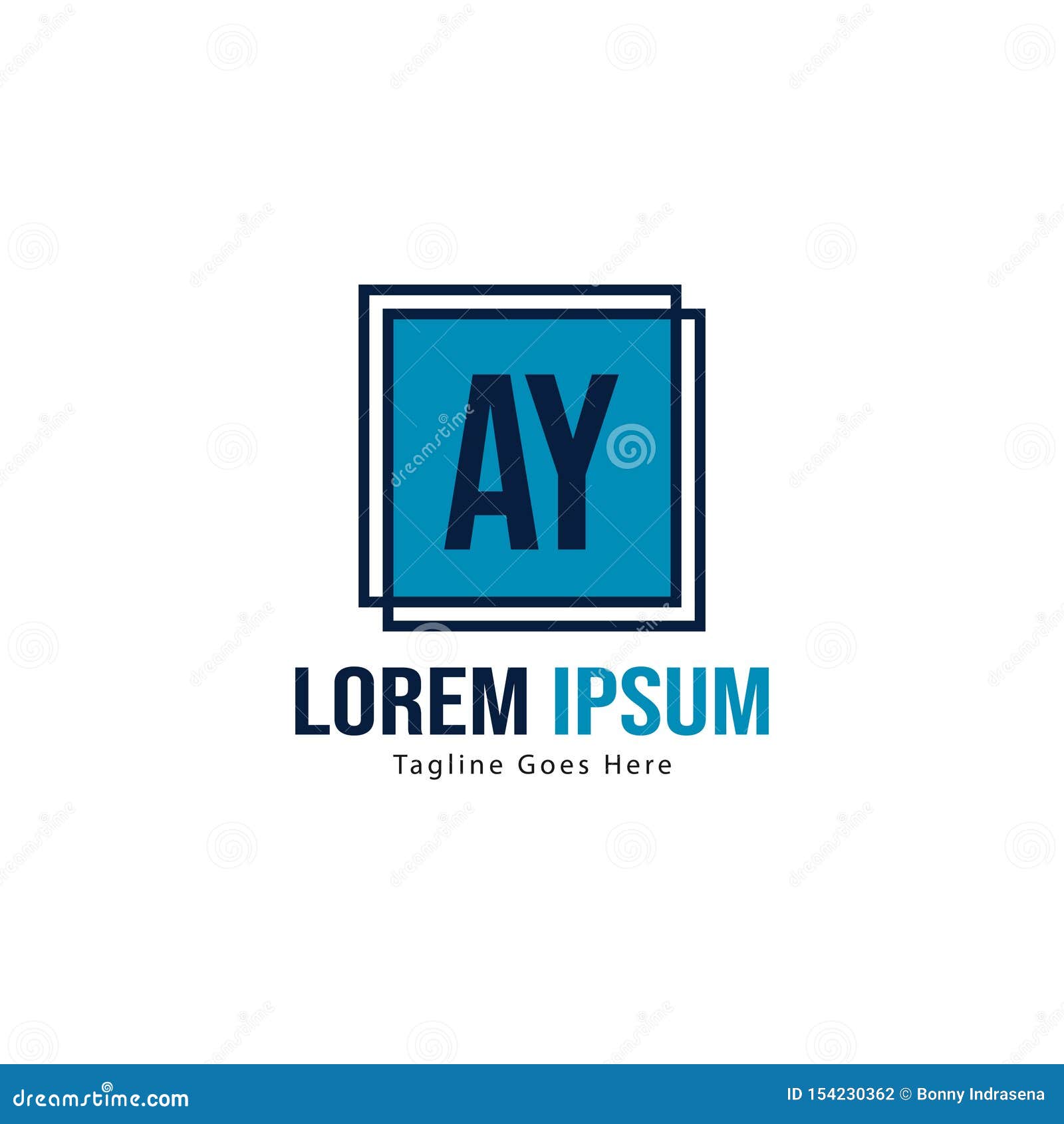 AY Letter Logo Design. Creative Modern AY Letters Icon Illustration ...