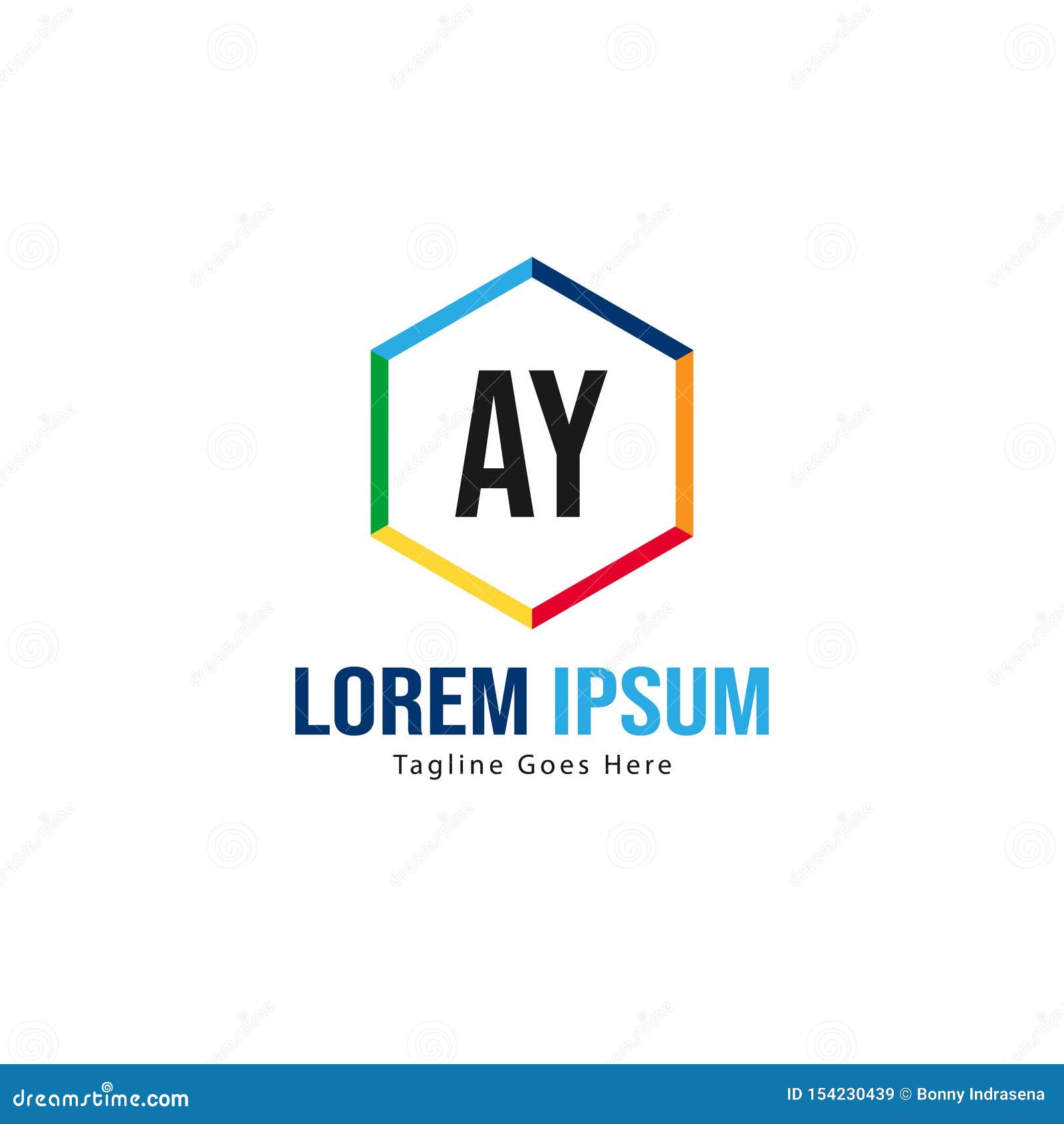 AY Letter Logo Design. Creative Modern AY Letters Icon Illustration ...