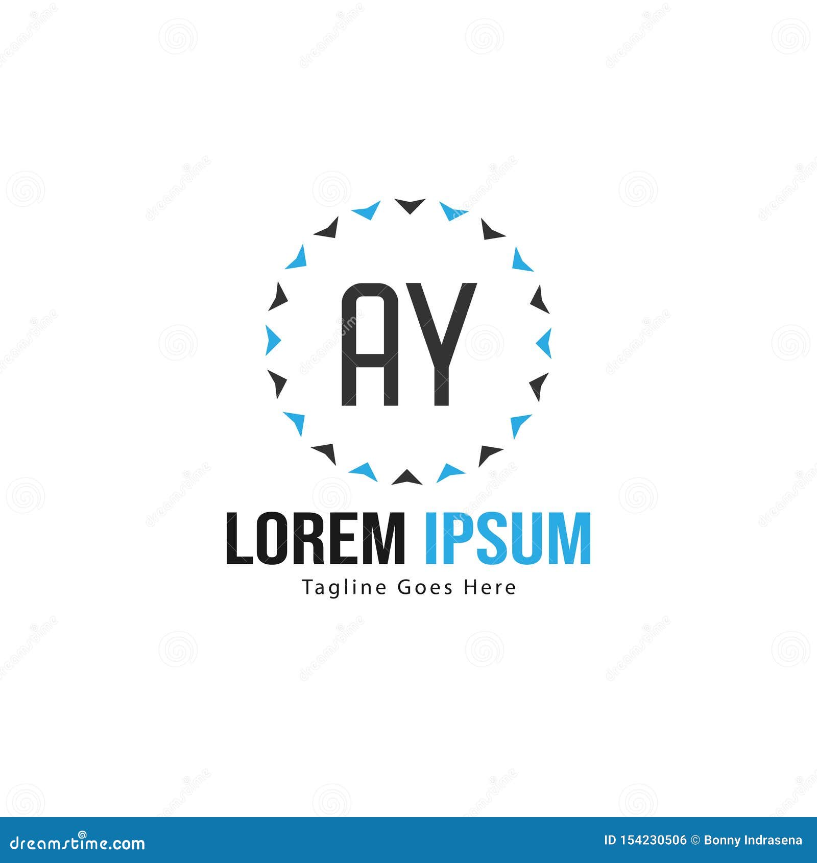 AY Letter Logo Design. Creative Modern AY Letters Icon Illustration ...