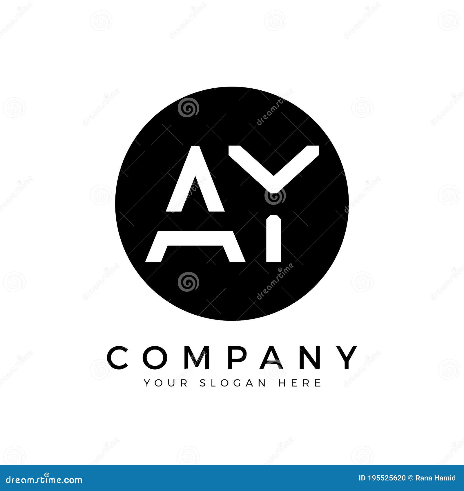 AY Logo Design Business Typography Vector Template. Creative Linked ...