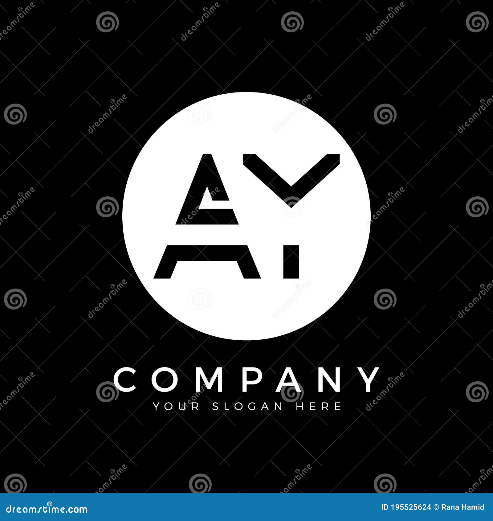 AY Logo Design Business Typography Vector Template. Creative Linked ...