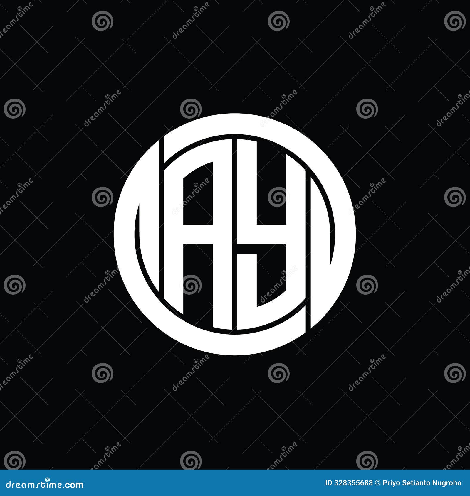 AY Logo Monogram Shield Inside Circle Shape Vector Images Design ...