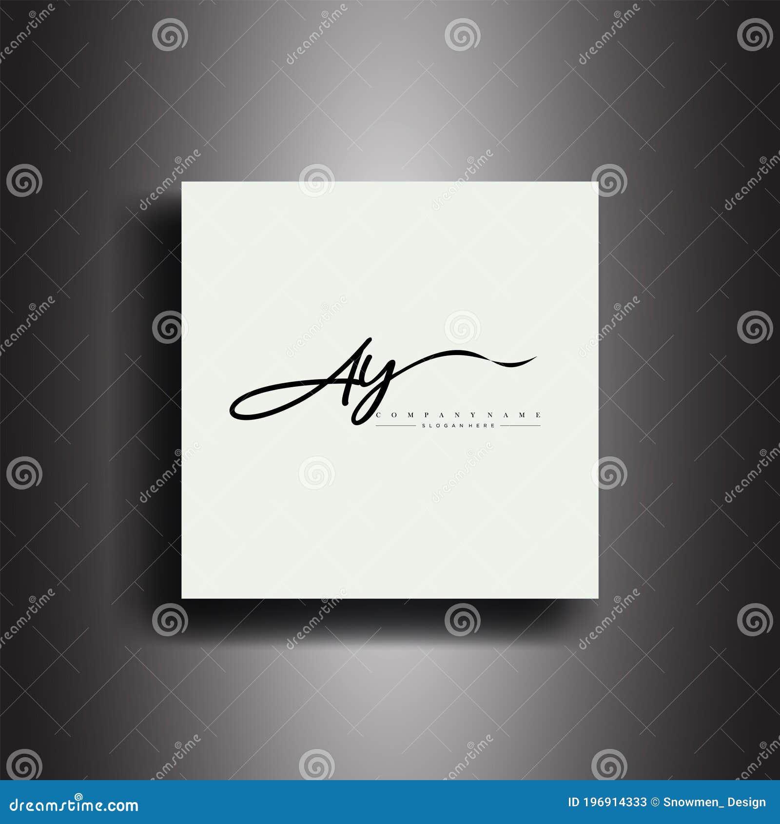 AY Signature Style Monogram.Calligraphic Lettering Icon and Handwriting ...