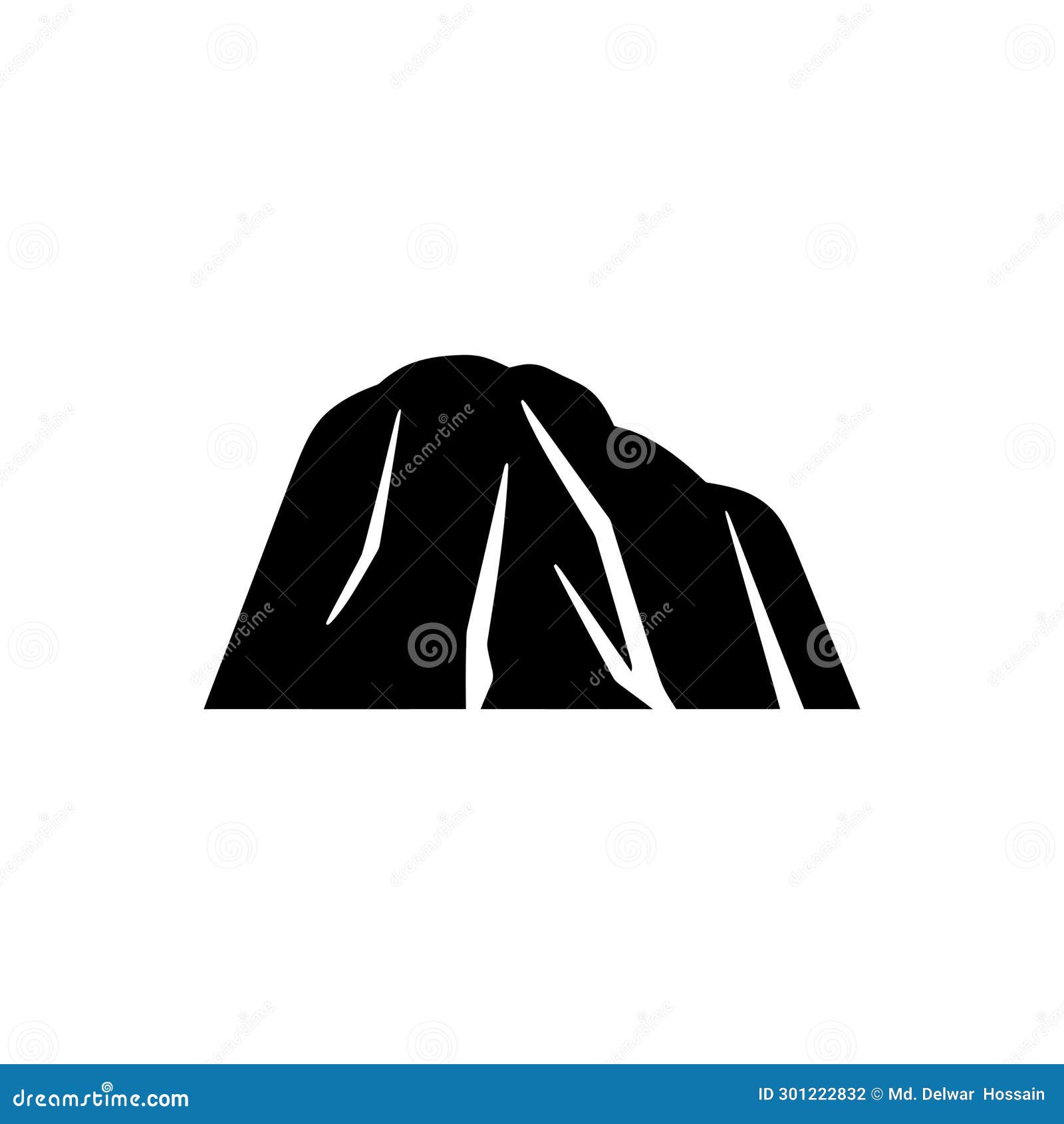 Ayers Rock icon stock vector. Illustration of rock, indigenous - 301222832