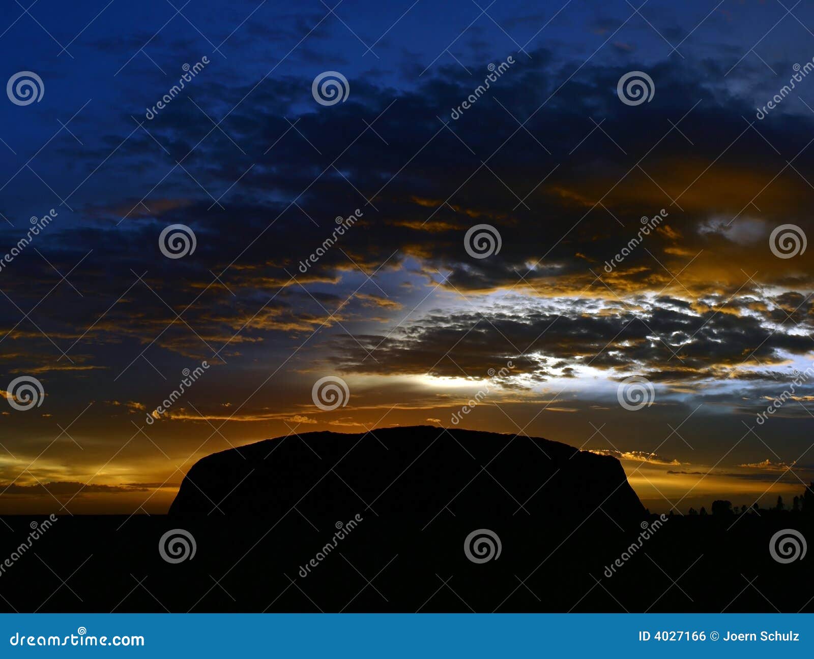 Uluru At Sunrise Under Beautiful Blue Sky And The View Platform, Uluru ...