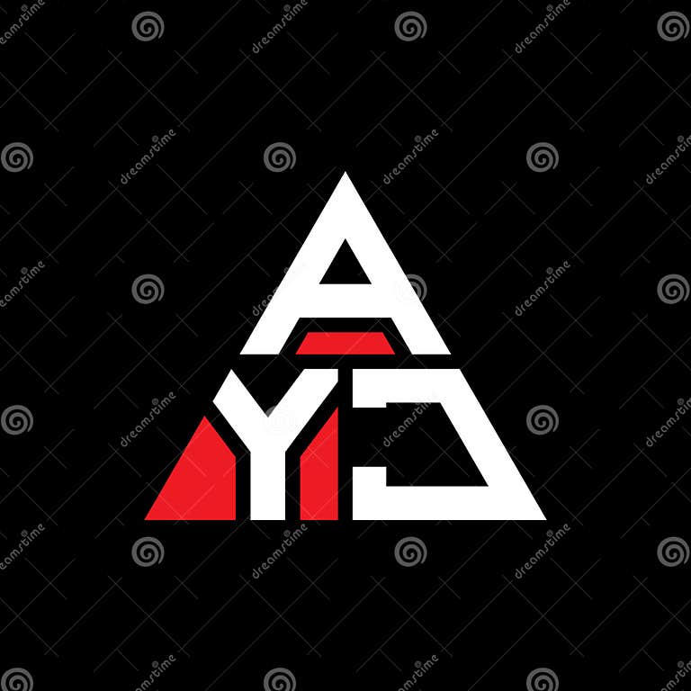 AYJ Triangle Letter Logo Design with Triangle Shape. AYJ Triangle Logo ...
