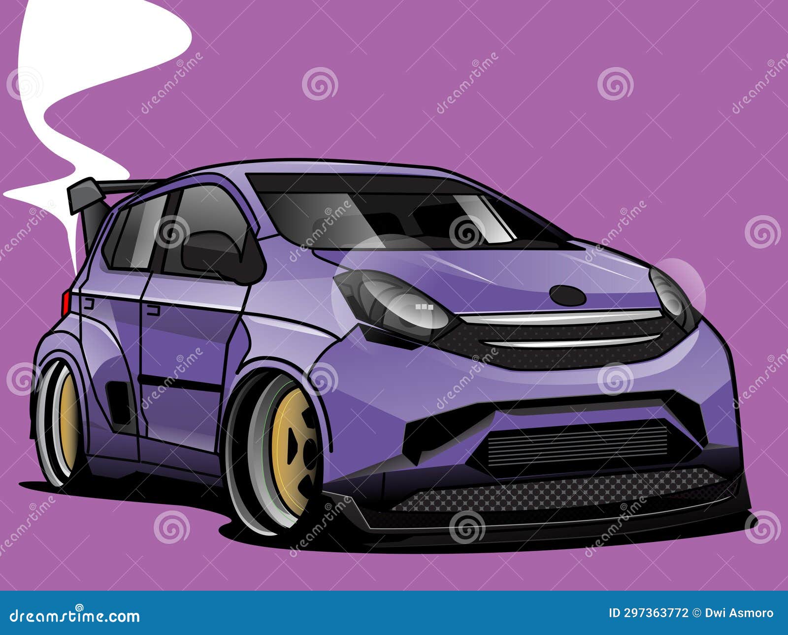 Modification City Car Illustration Stock Vector - Illustration of ayla ...