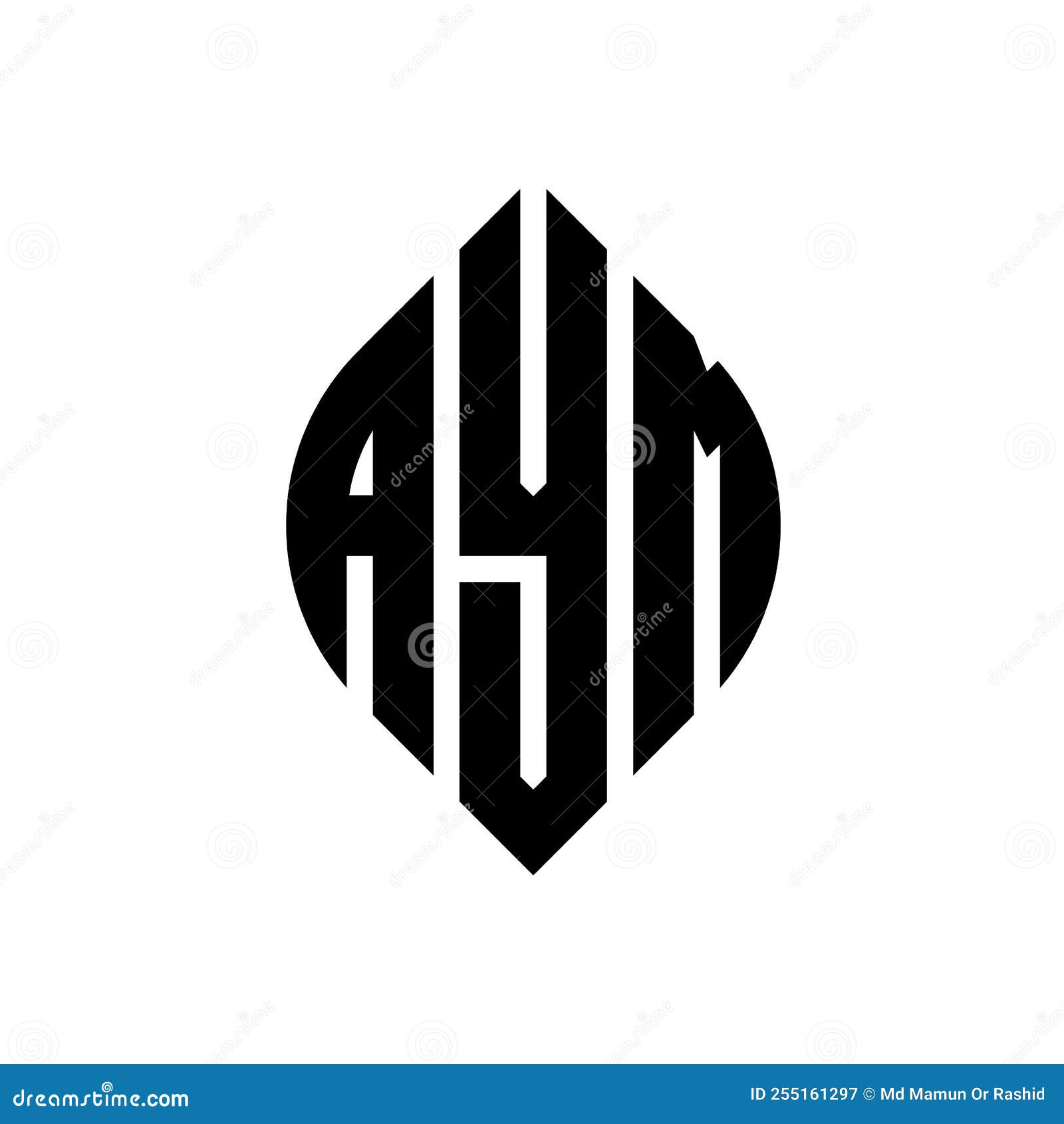 AYM Circle Letter Logo Design with Circle and Ellipse Shape. AYM ...