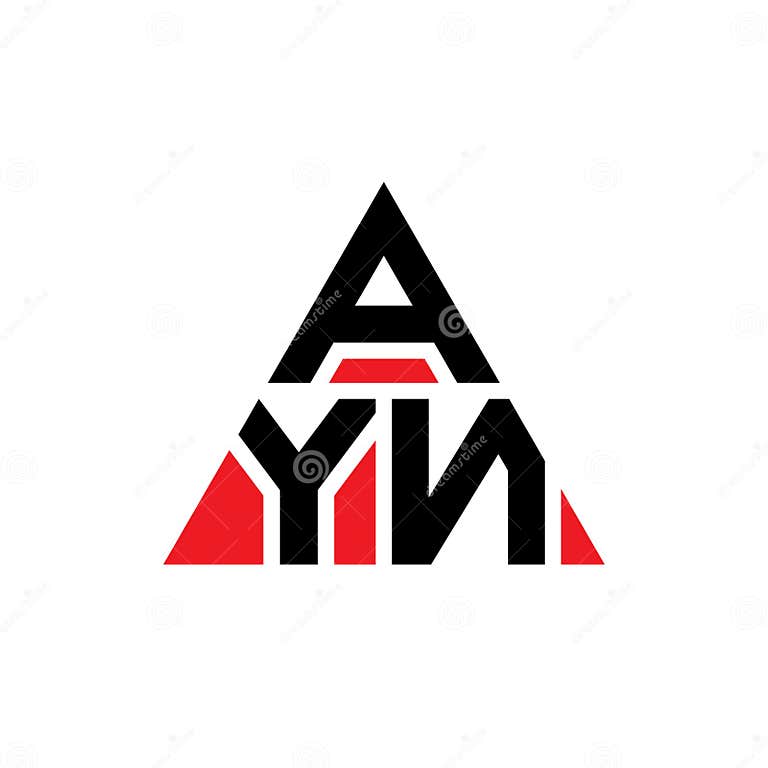 AYN Triangle Letter Logo Design with Triangle Shape. AYN Triangle Logo ...
