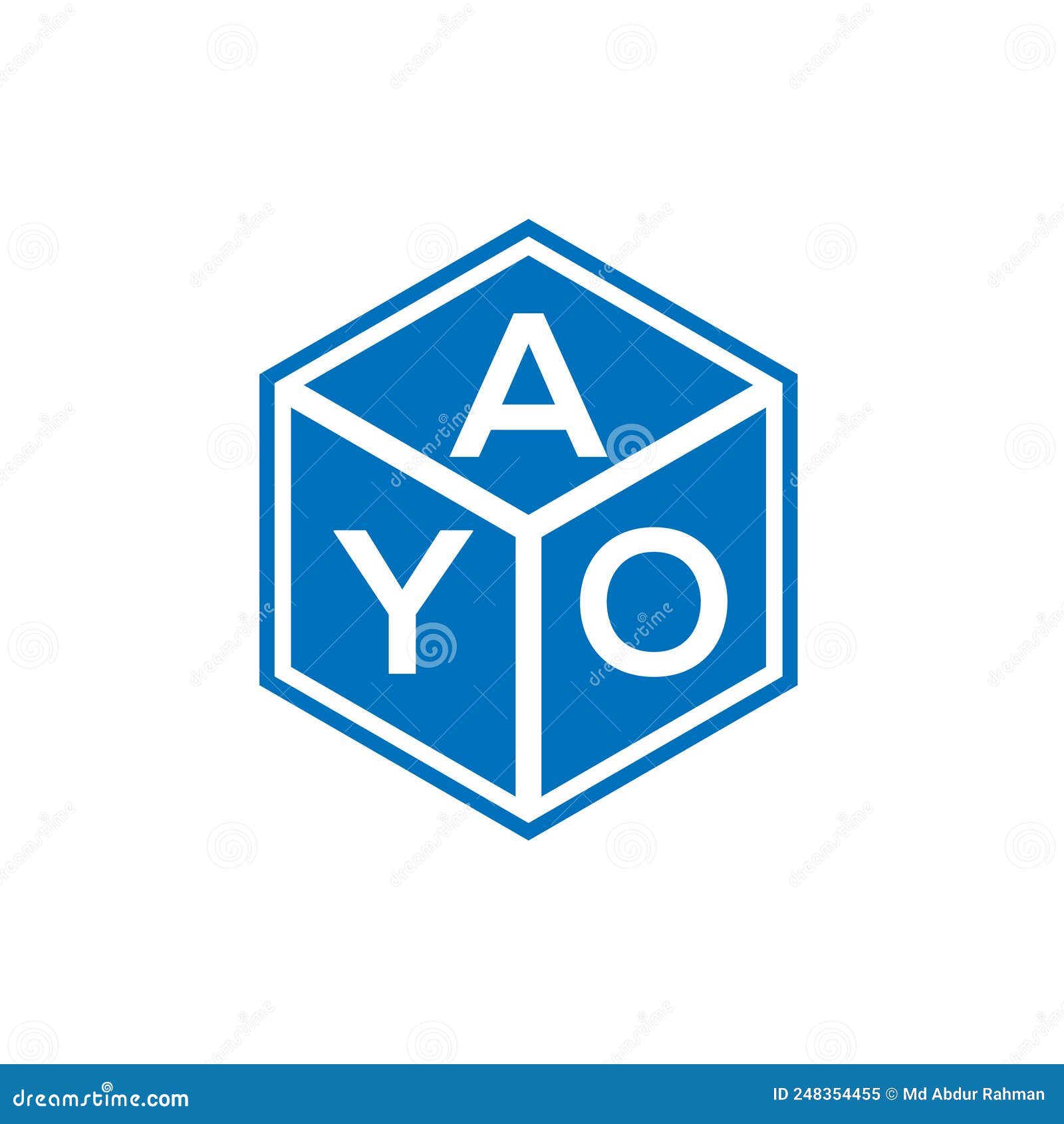 AYO Letter Logo Design On Black Background. AYO Creative Initials ...