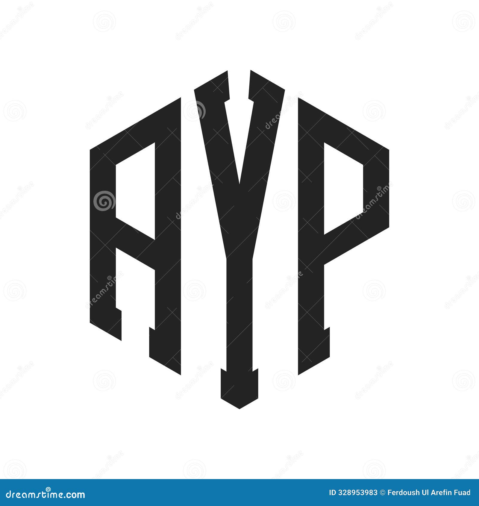 AYP Logo Design. Initial Letter AYP Monogram Logo Using Hexagon Shape ...