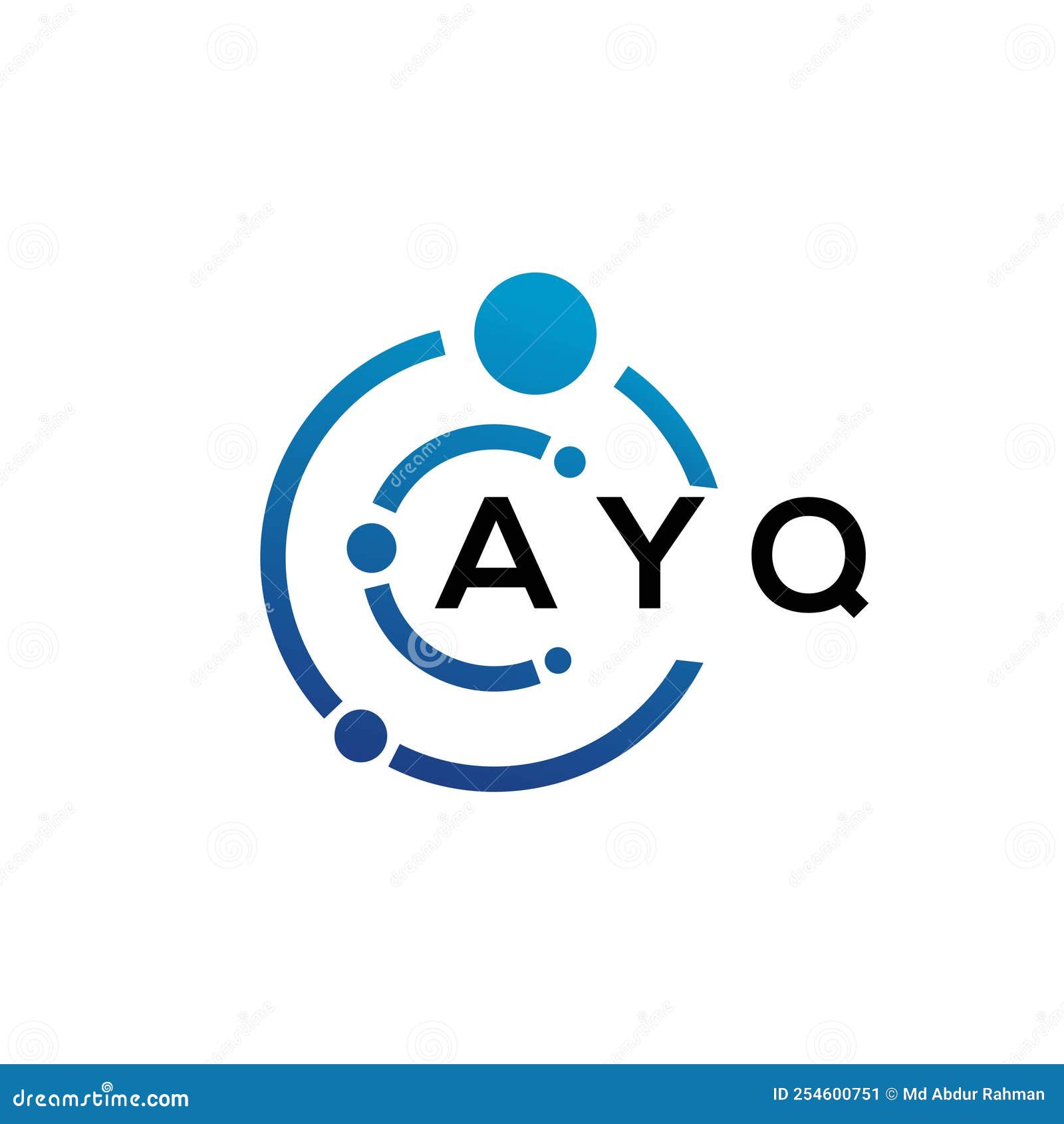 AYQ Letter Logo Design on Black Background. AYQ Creative Initials ...